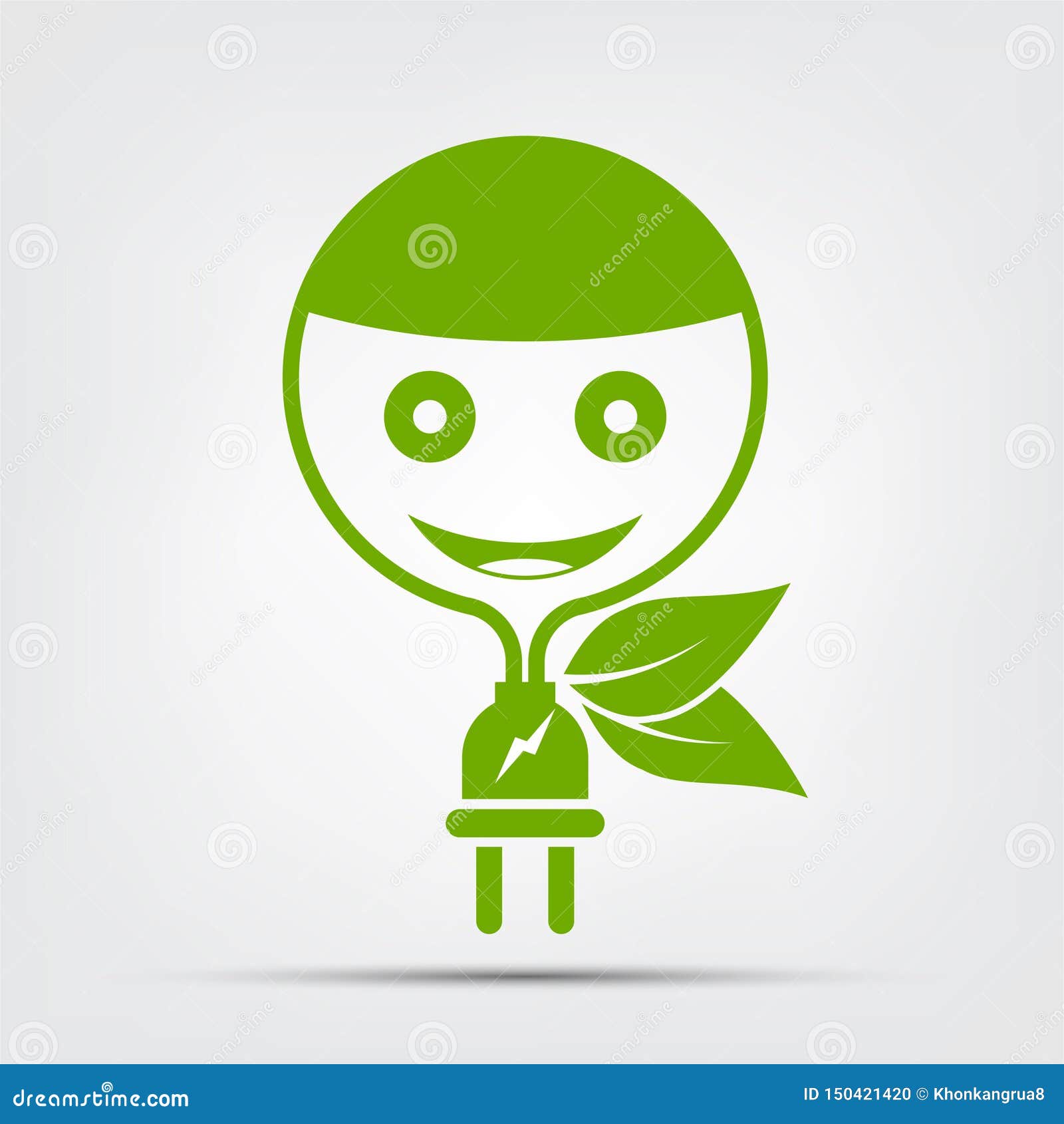 Green Power Plug Connection Logo.team Work,Vector Illustration Stock ...