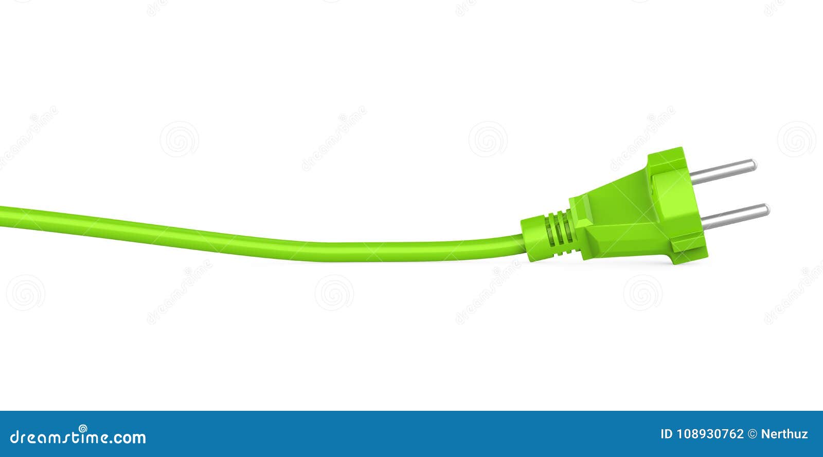 Green Power Plug Isolated stock illustration. Illustration of industry ...