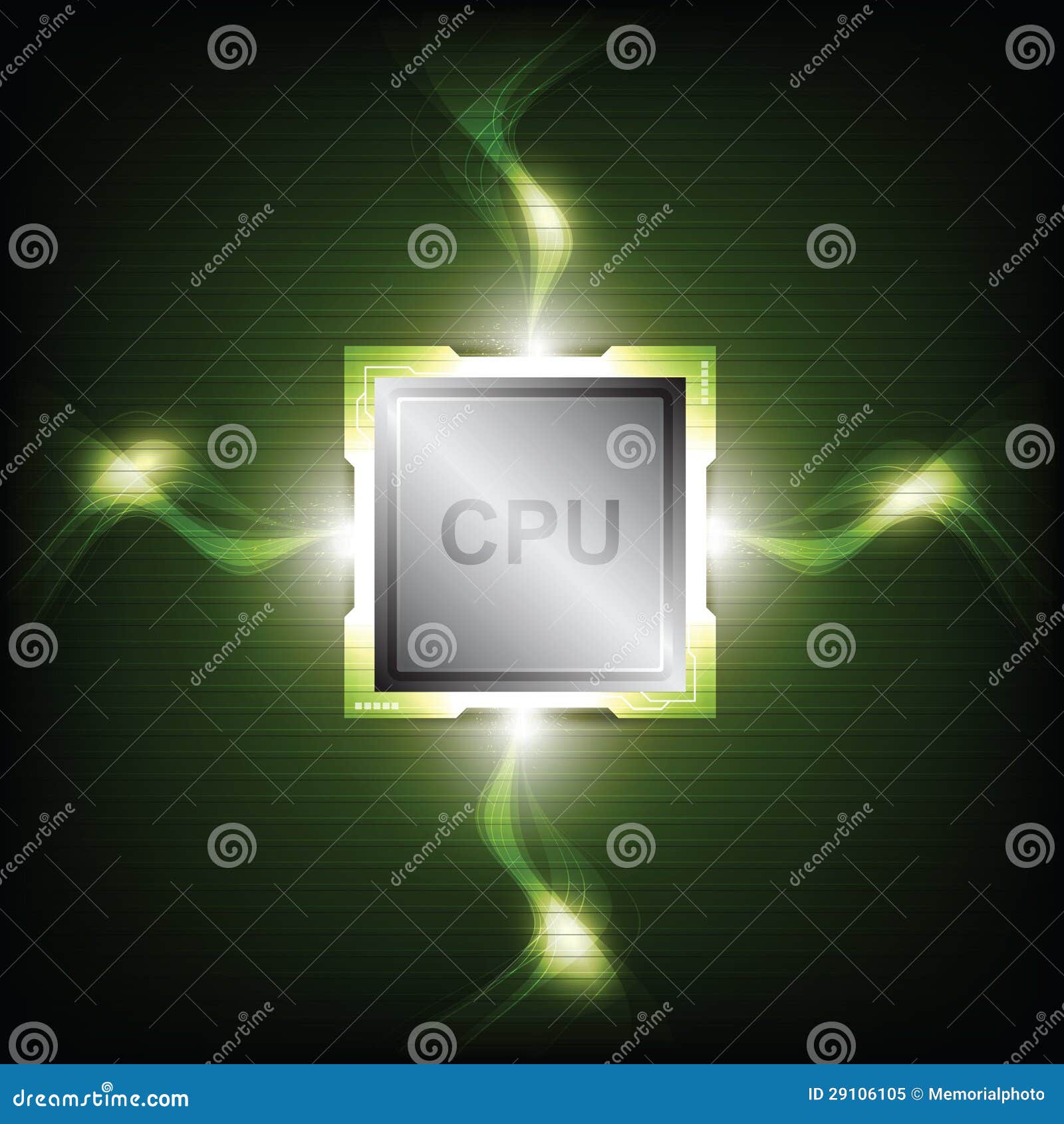 Green power processor stock vector. Illustration of product - 29106105