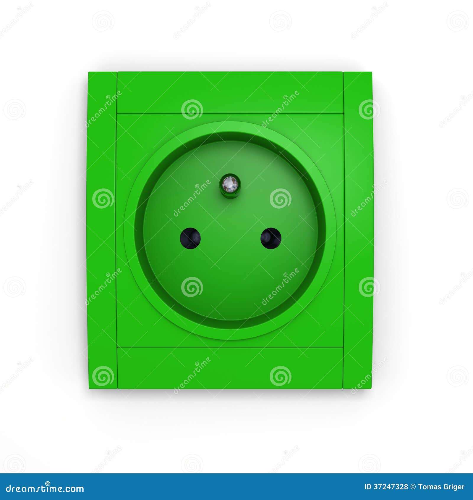 Green power socket stock illustration. Illustration of green - 37247328