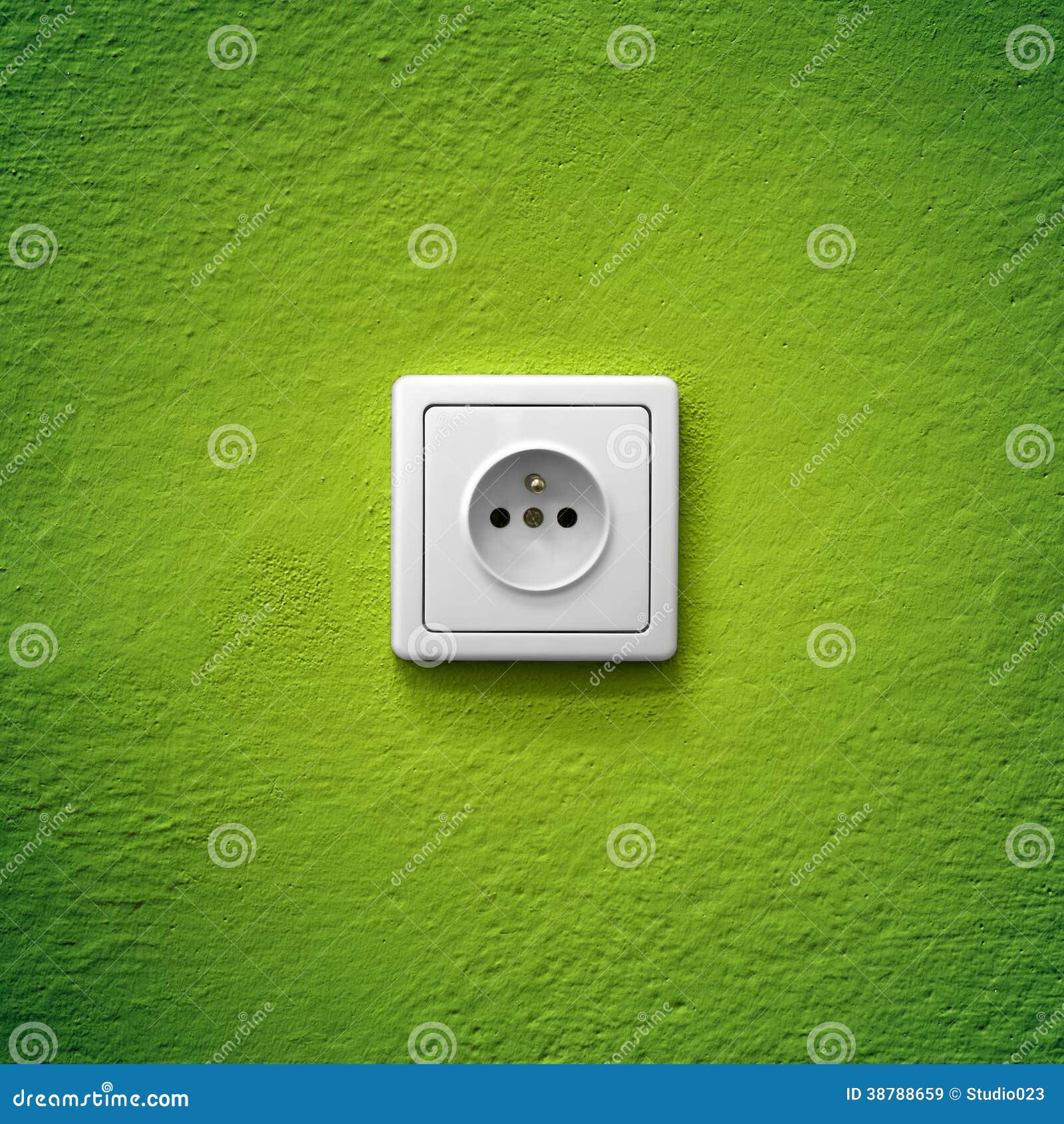 Green power socket stock image. Image of single, electric - 38788659