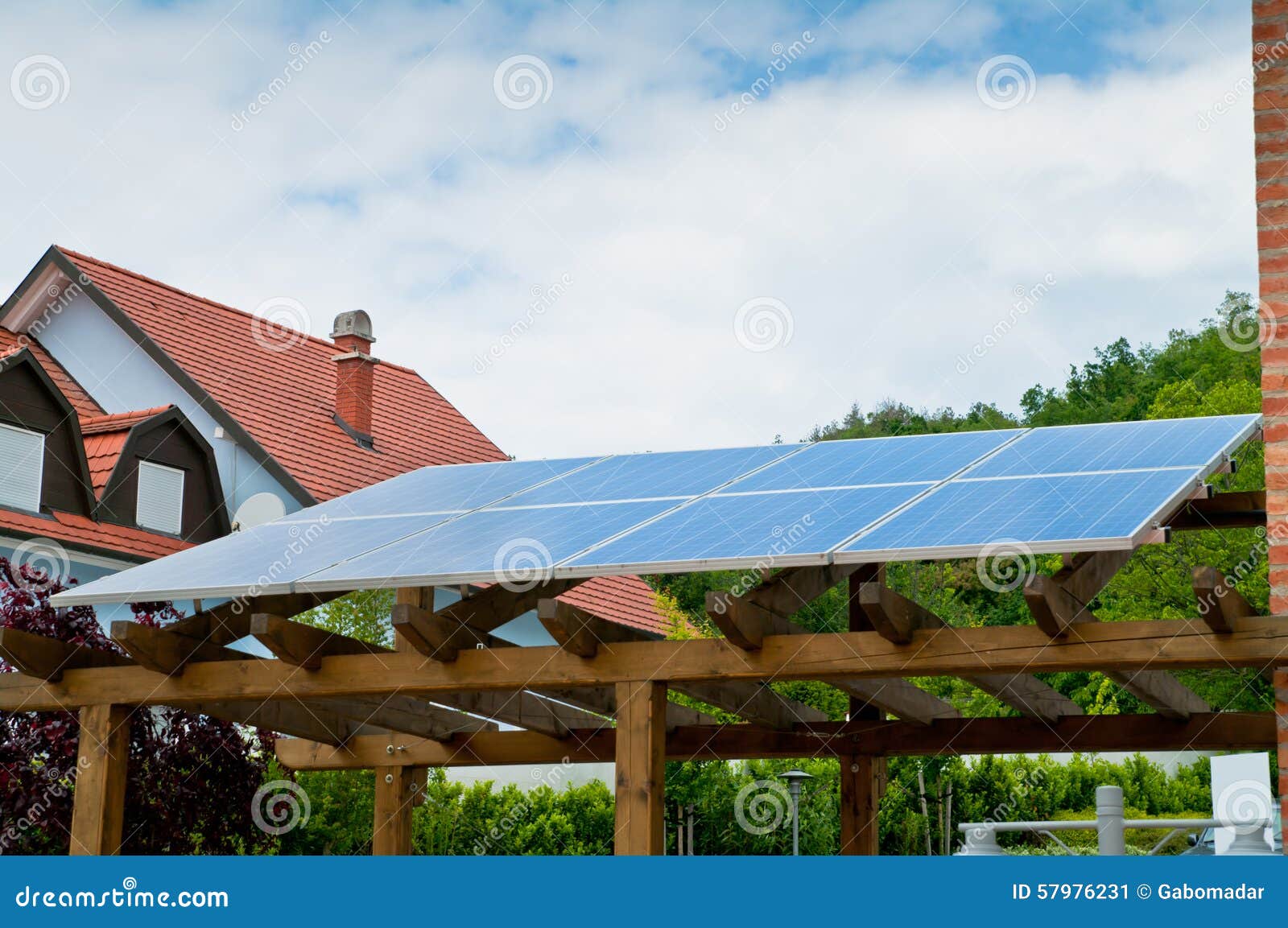 Green power - solar panels stock image. Image of generation - 57976231
