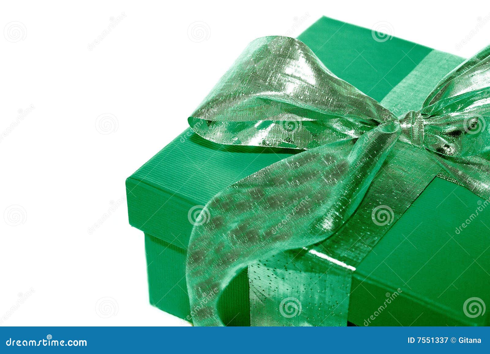 Green Present stock image. Image of birthday, gift, surprise - 7551337
