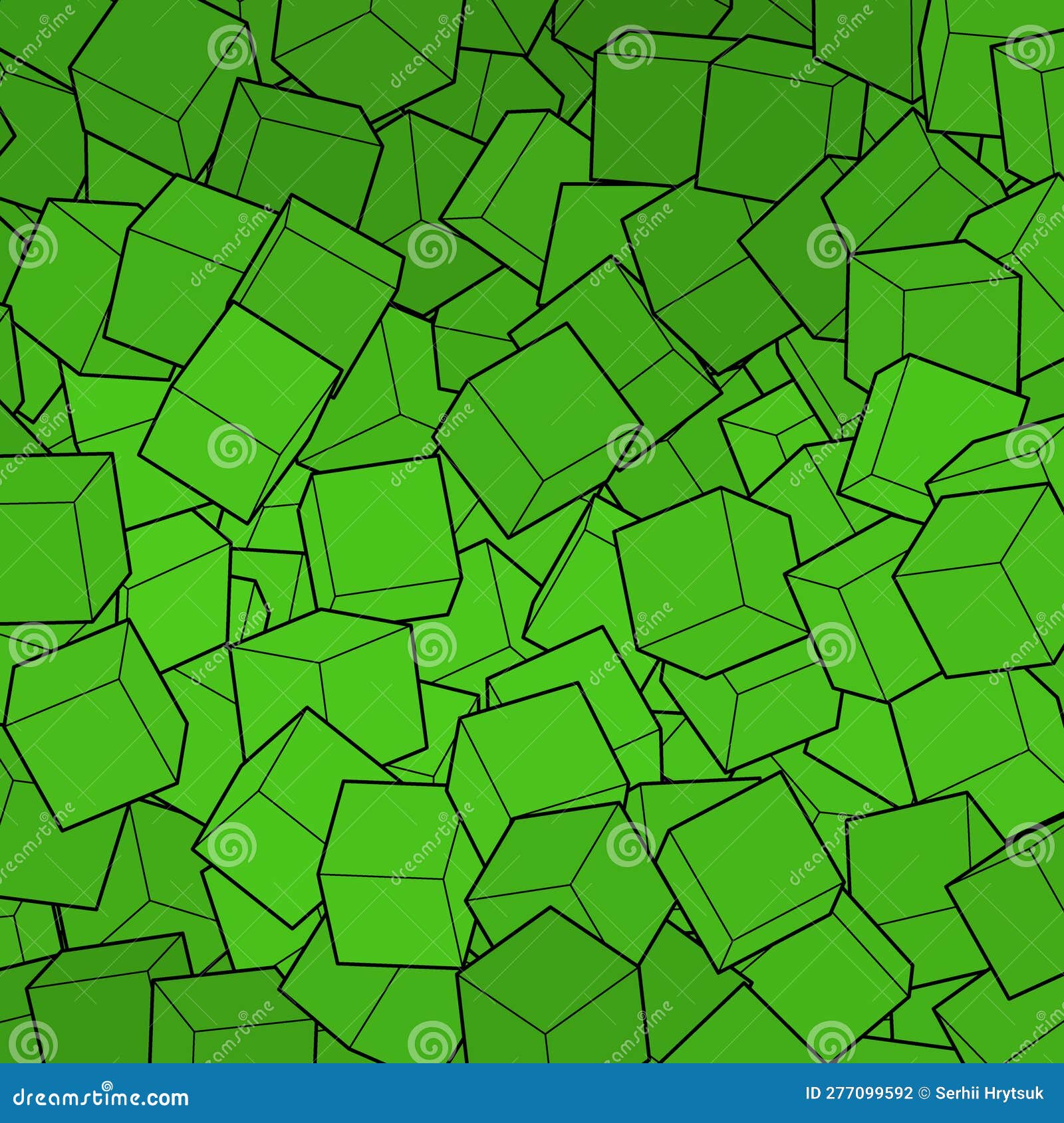 Green Presentation Template. Design Element. Cubes. Eps 10 Stock ...