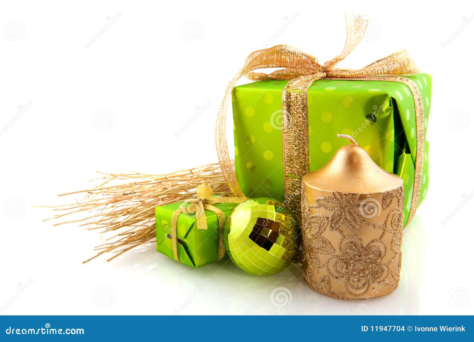 Green presents stock photo. Image of isolated, luxury - 11947704