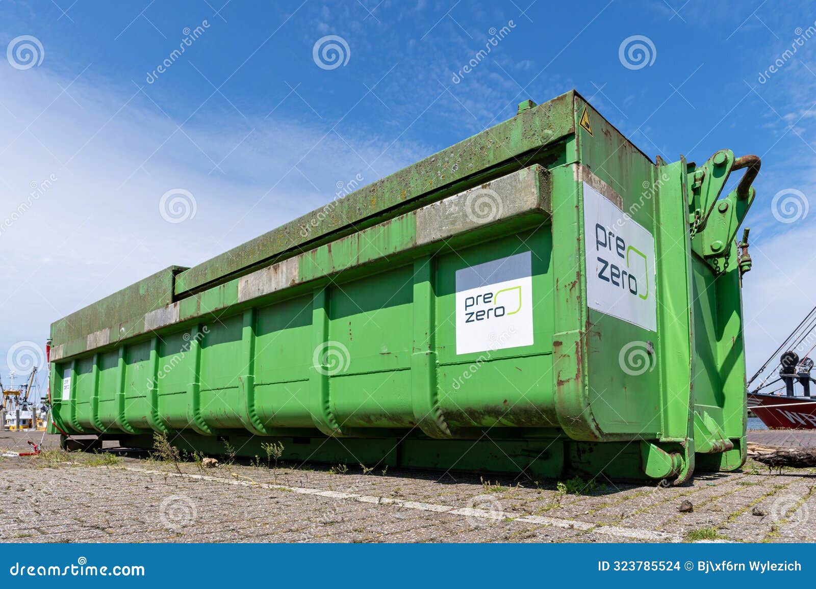 PreZero roll-off container editorial stock image. Image of container ...