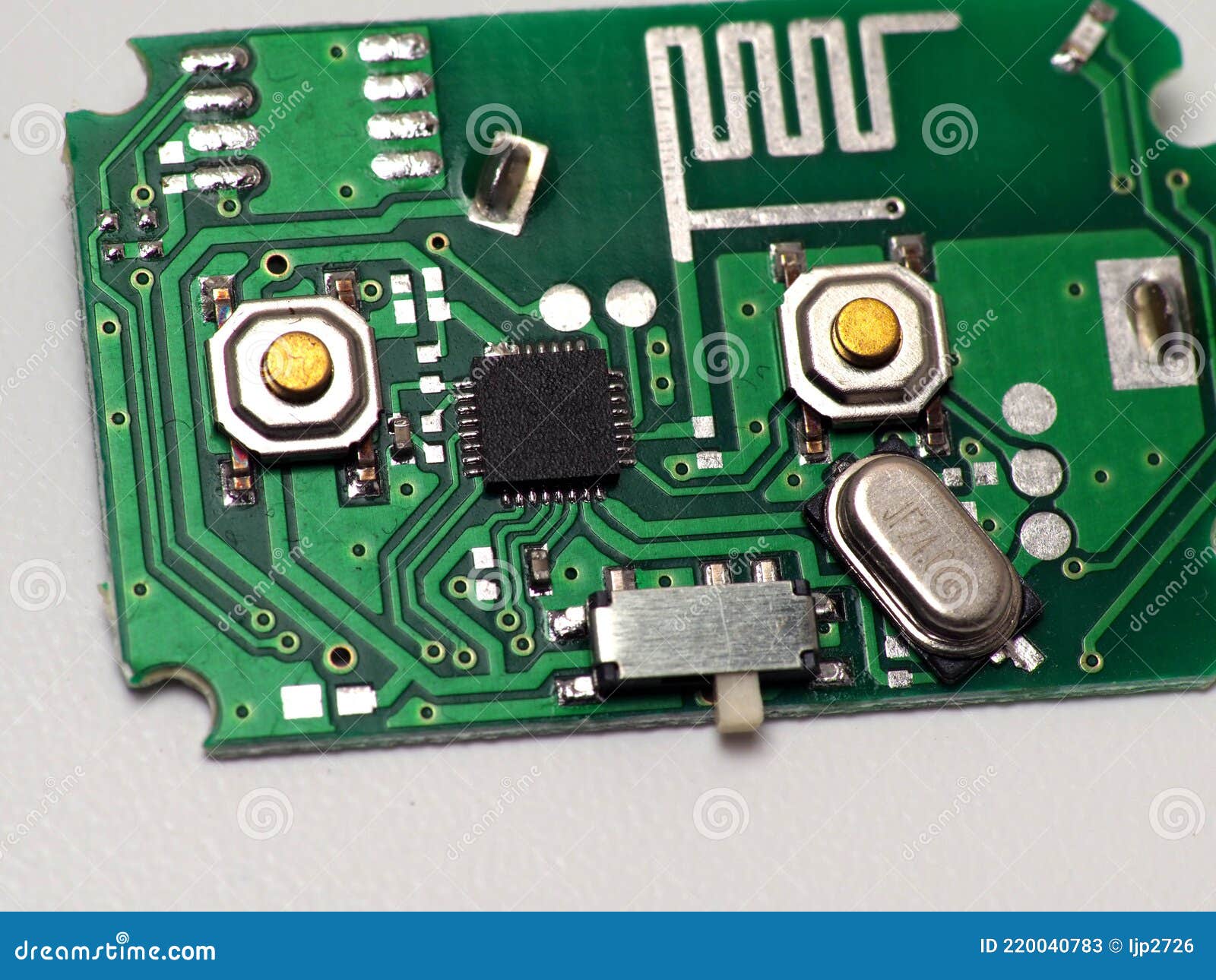Green Printed Circuit Board PCB With Some Surface Mount Device SMD ...