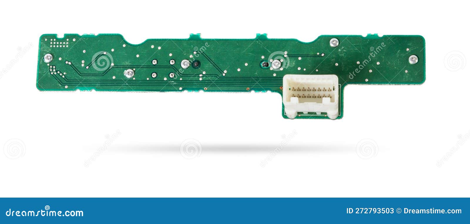 Green Printed Circuit Board with Transistors and Microchips To Control ...