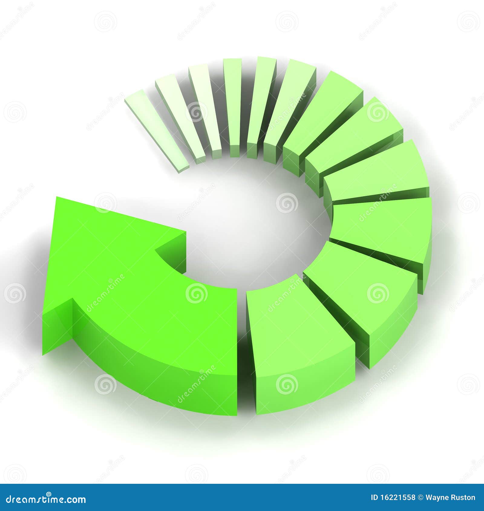 Green Process Arrow stock illustration. Illustration of arrow - 16221558