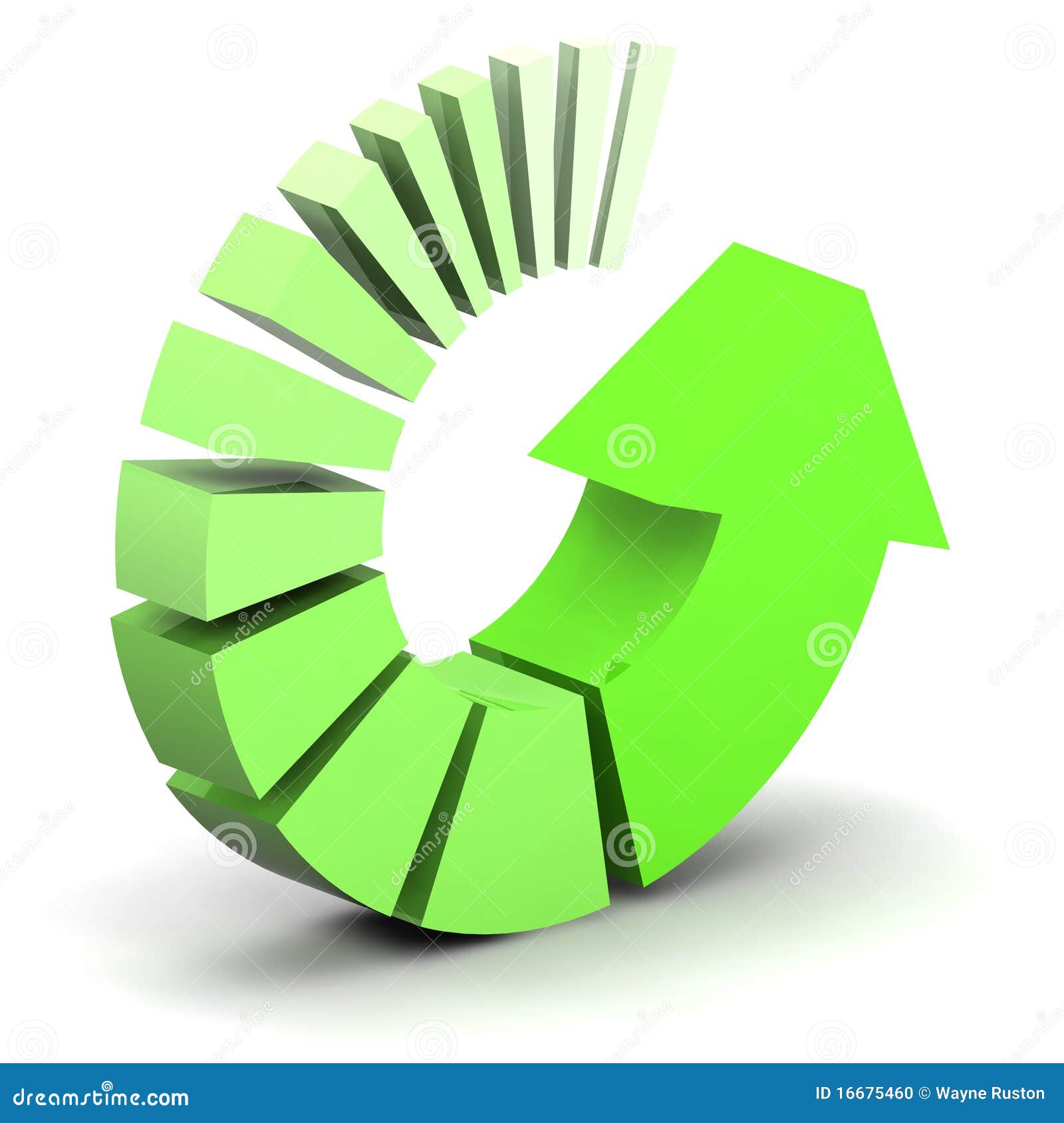 Green Process Arrow stock illustration. Illustration of green - 16675460