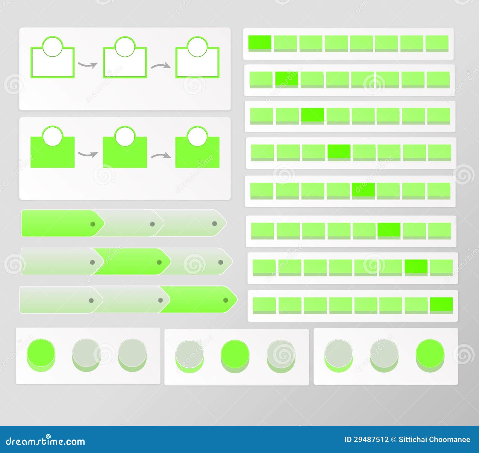 Green progress element stock vector. Illustration of graphic - 29487512