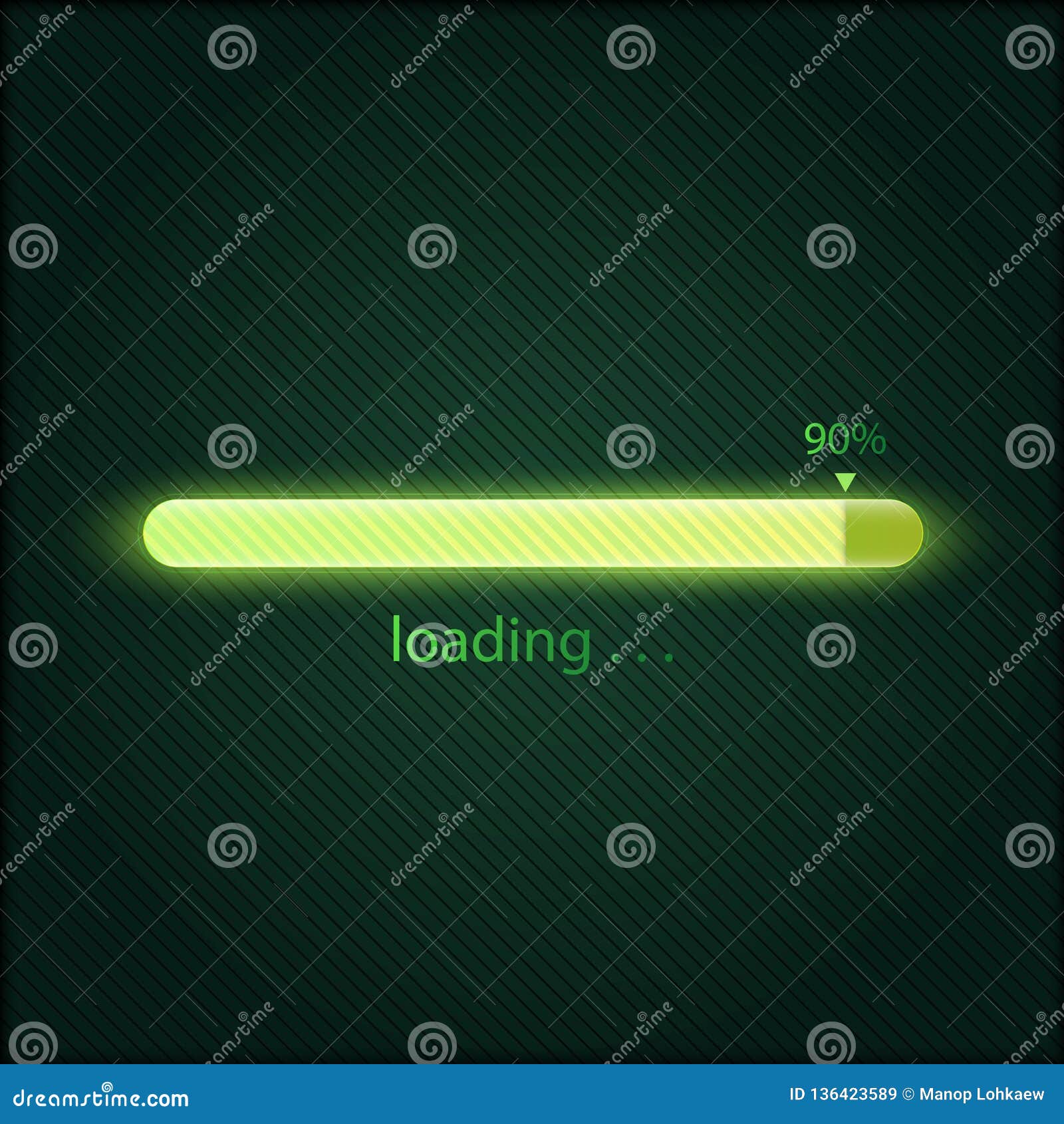 Green Progress Loading Bar, Technology Concept Stock Vector ...
