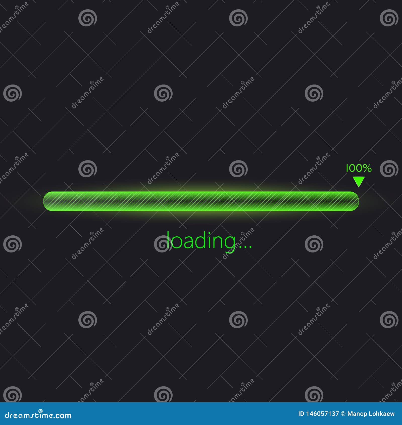 Green Progress Loading Bar Vector Illustratio Stock Vector ...