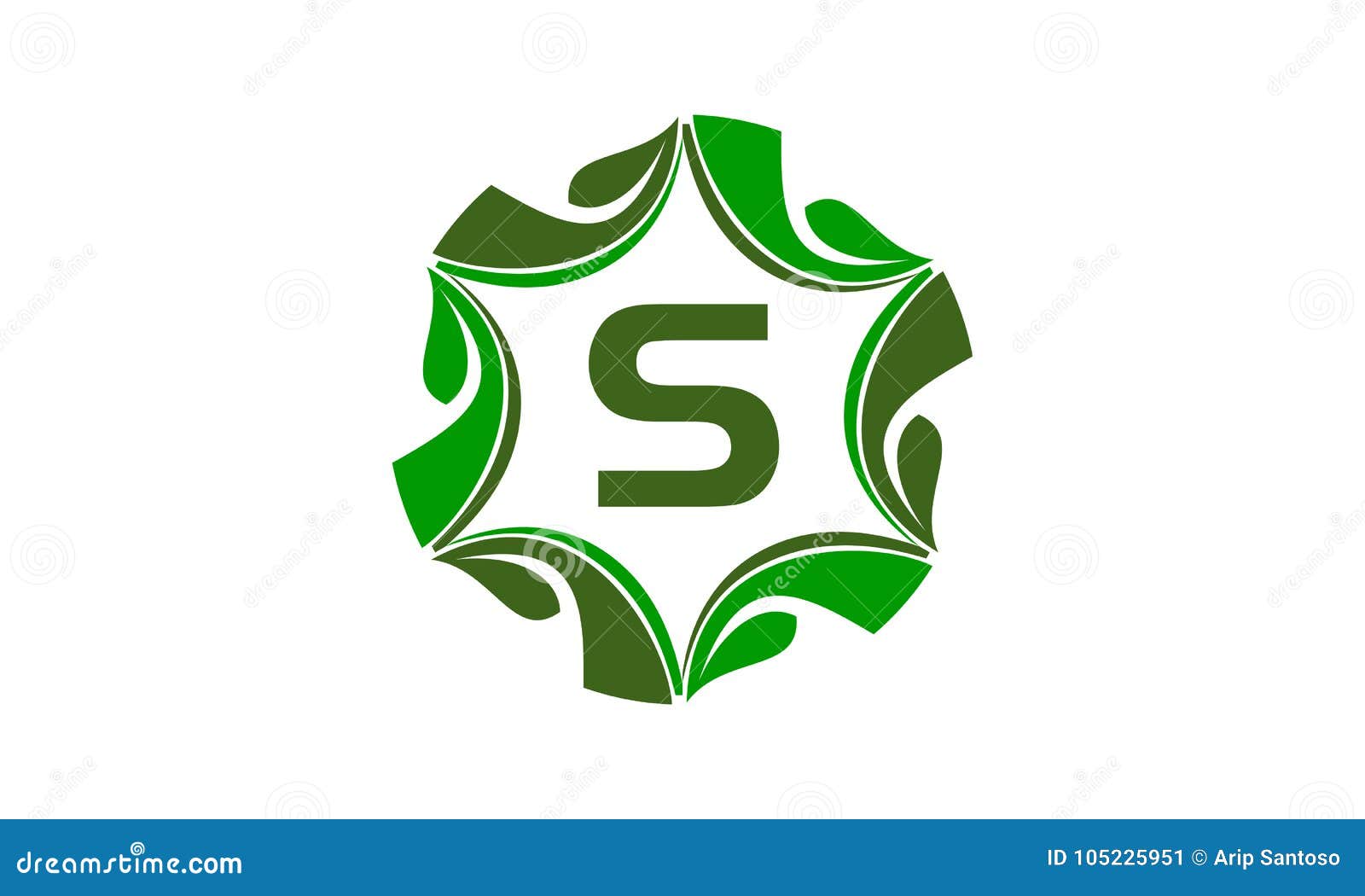 Green Project Solution Center Initial S Stock Vector - Illustration of ...