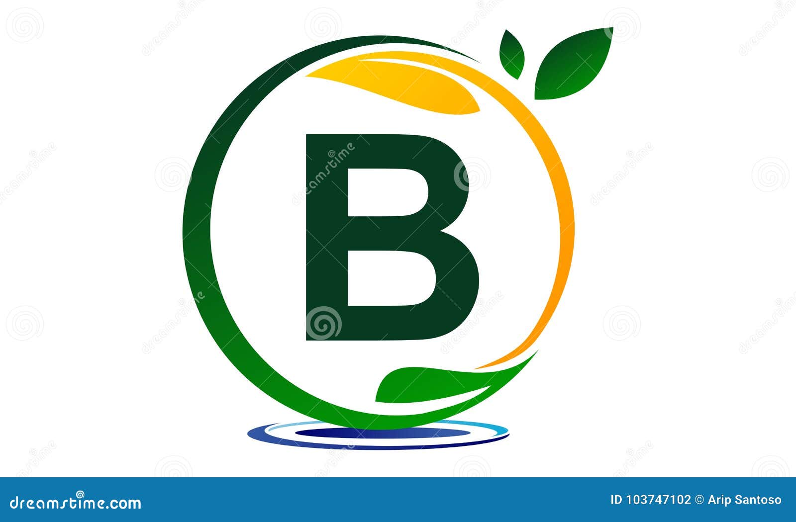 Green Project Solution Letter B Stock Vector - Illustration of ...