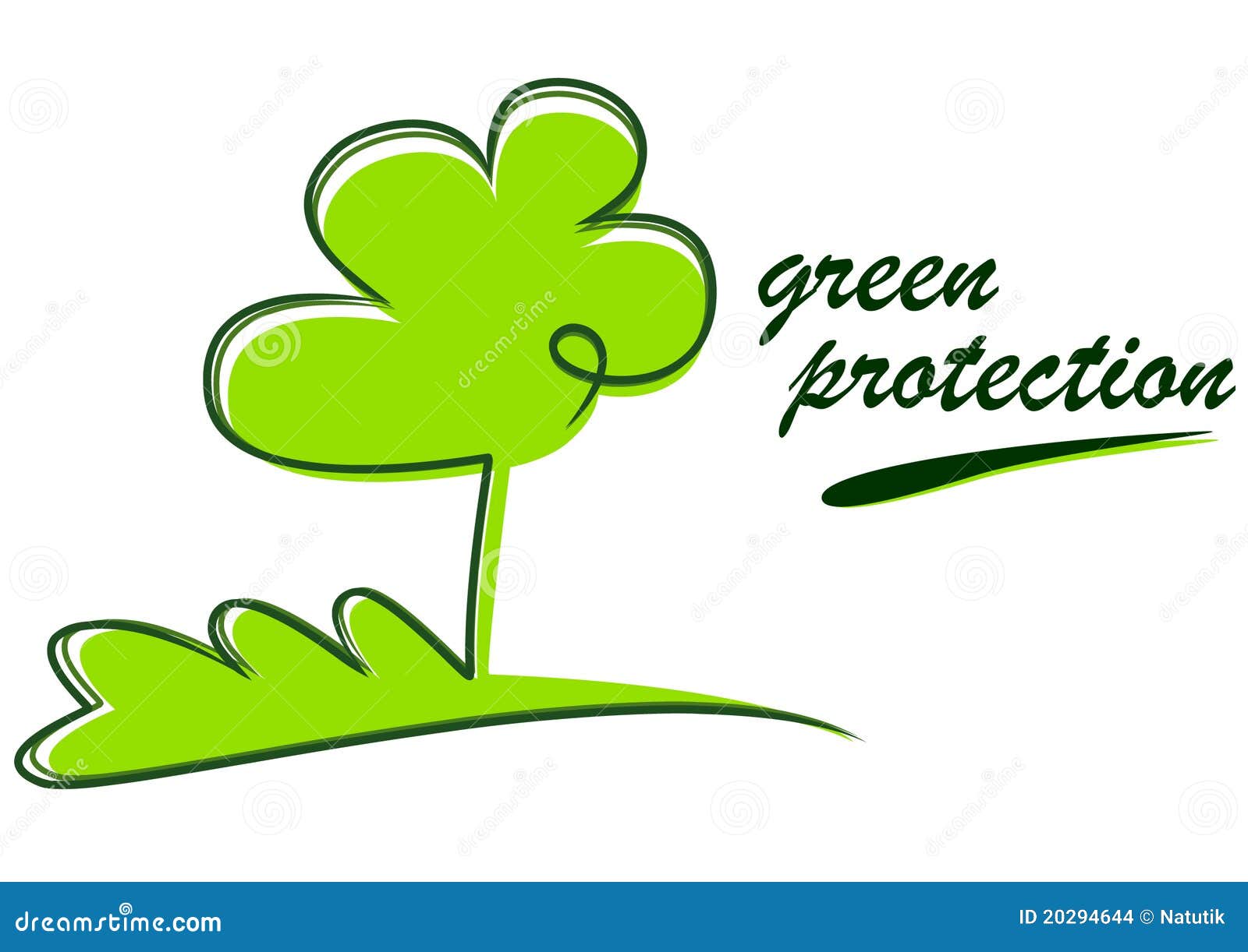 Green protection stock vector. Illustration of leaf, conceptual - 20294644