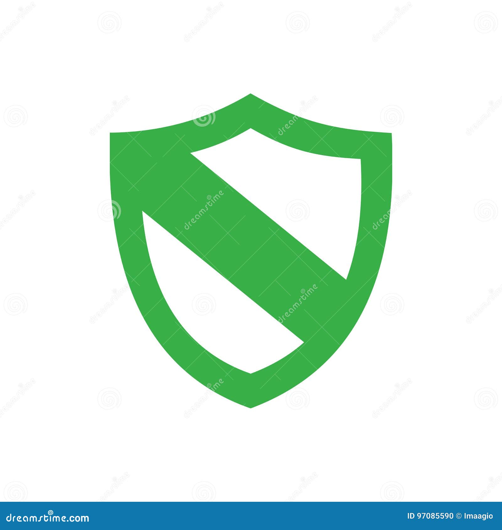 Green Protection Shield Icon Stock Vector - Illustration of decoration ...