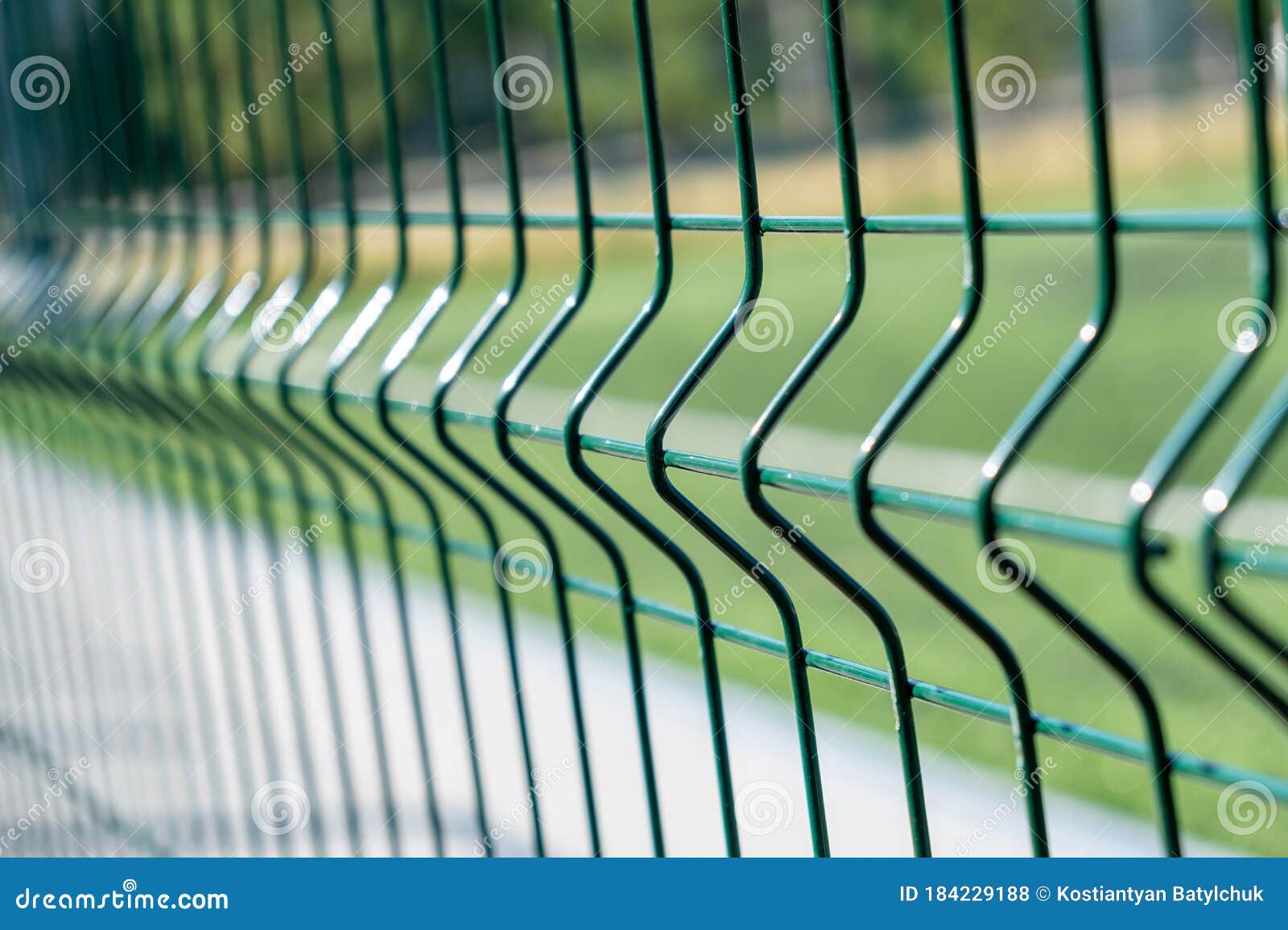 Green Protective Grid Close-up. the Pattern of a Protective Grid for a ...