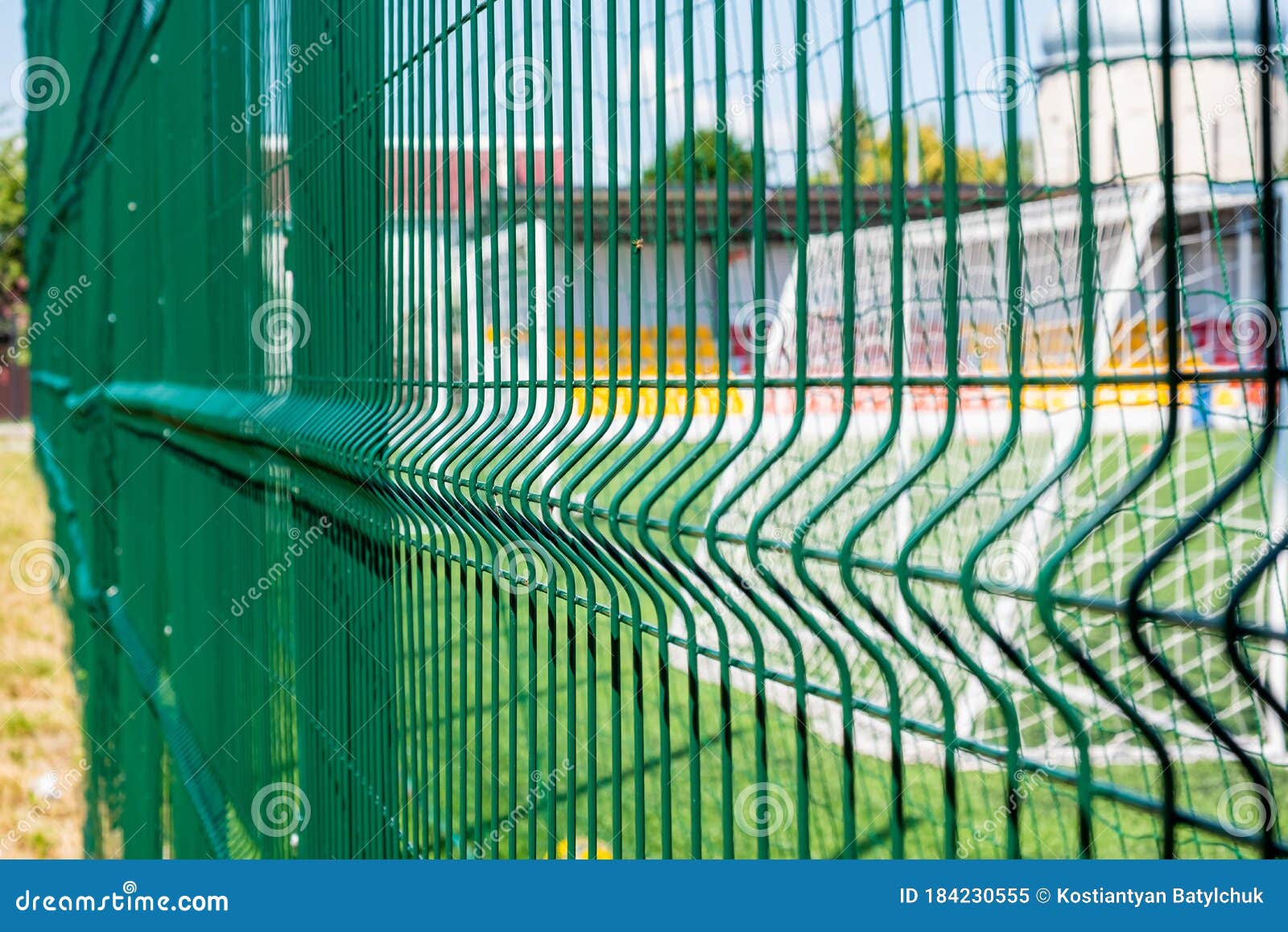 Green Protective Grid Close-up. the Pattern of a Protective Grid for a ...