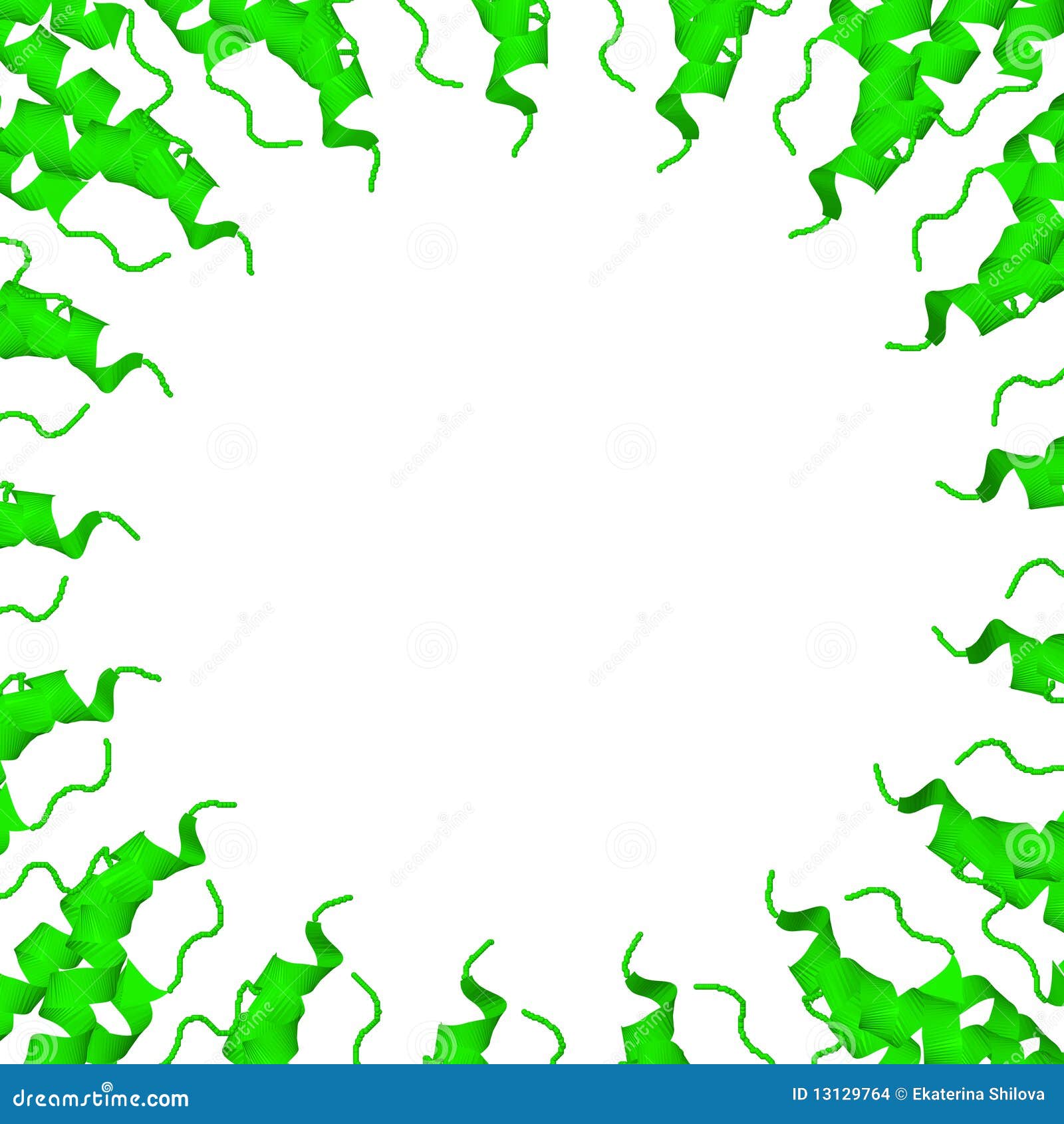 Green Protein Structures on White Background Stock Illustration ...