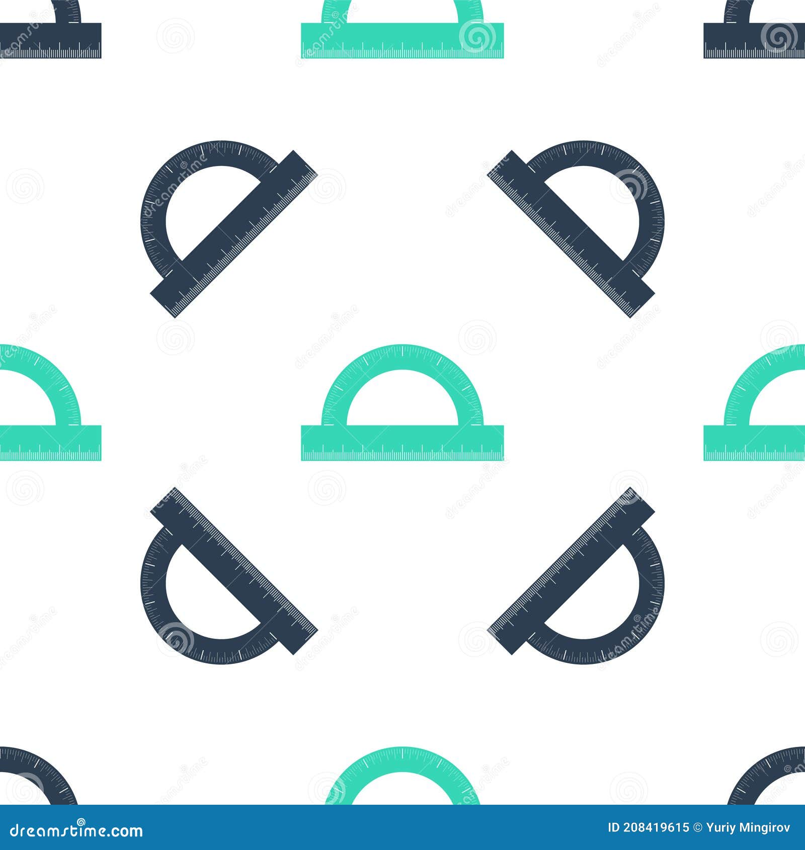 Green Protractor Grid for Measuring Degrees Icon Isolated Seamless ...