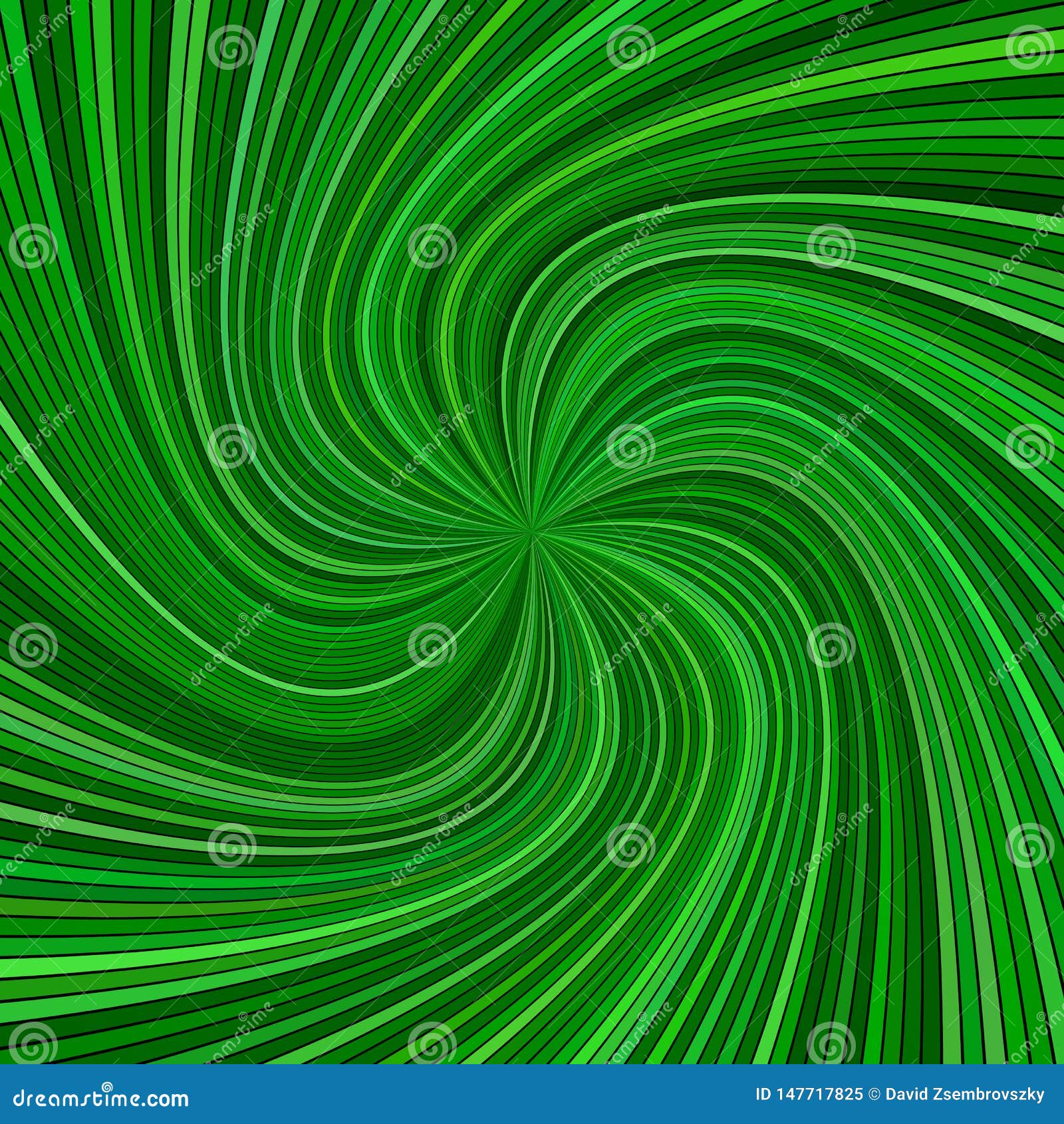 Green Psychedelic Abstract Vortex Background with Striped Rays Stock ...