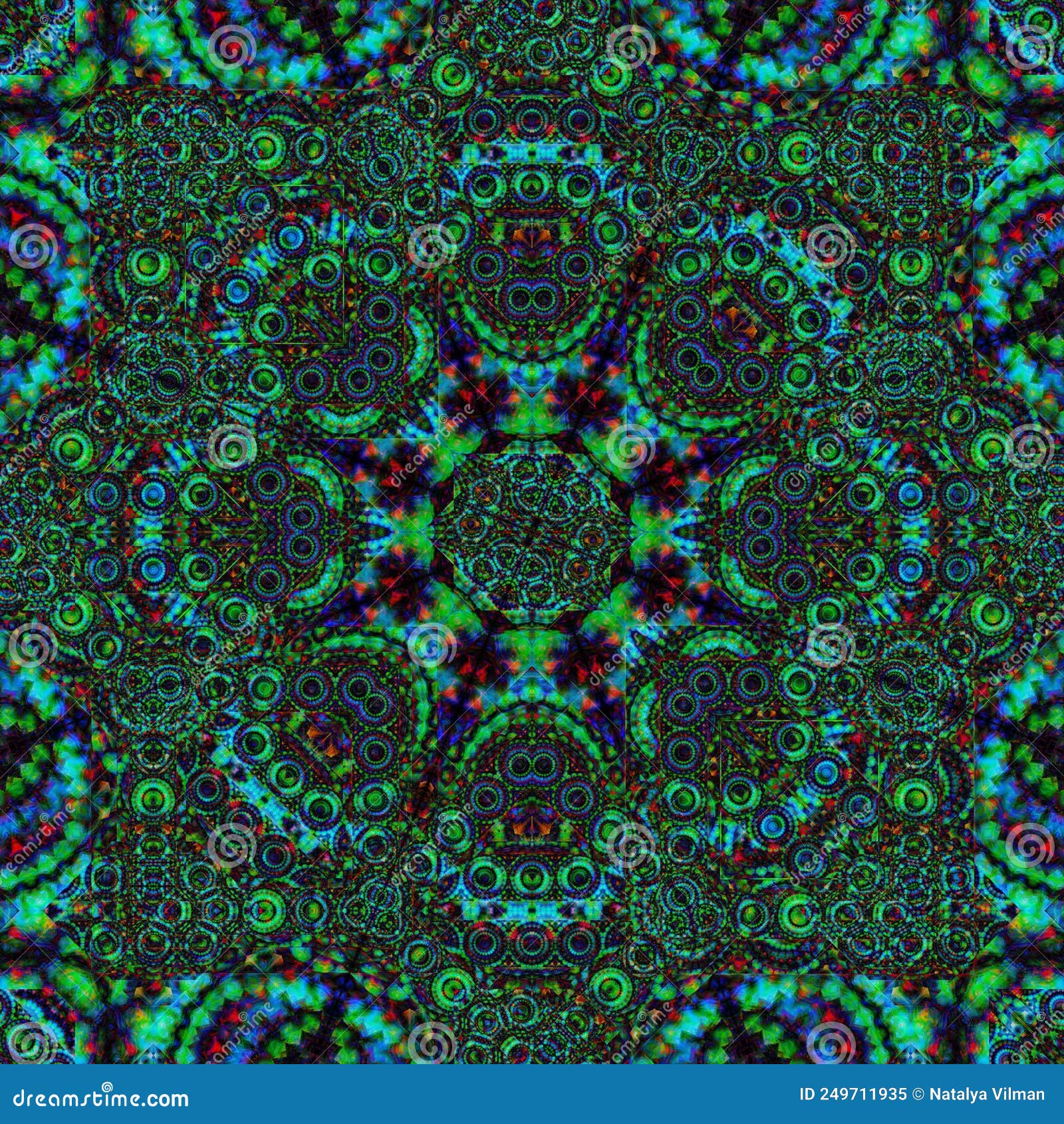 Green Psychedelic Background. Abstract Decorative Vintage Texture Stock ...