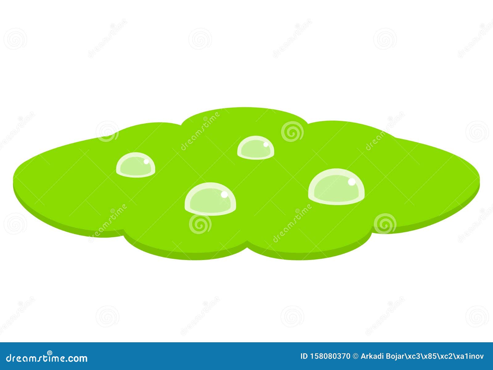 Puddle Of Green Slime. Viscous Liquid Spill.Goo Blob Puddle Dripping ...