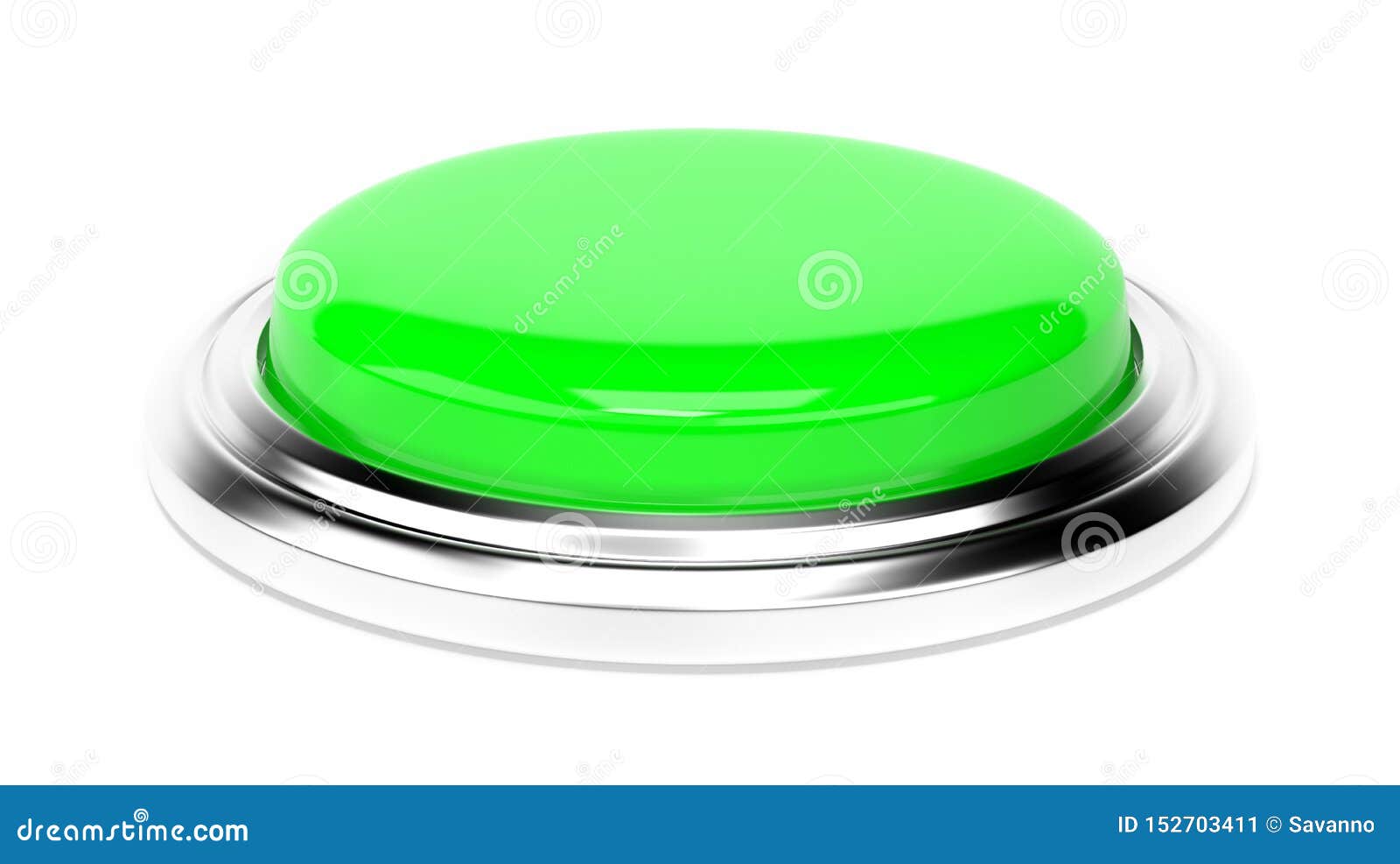 Green Push Button. 3d Rendering Illustration Isolated Stock ...