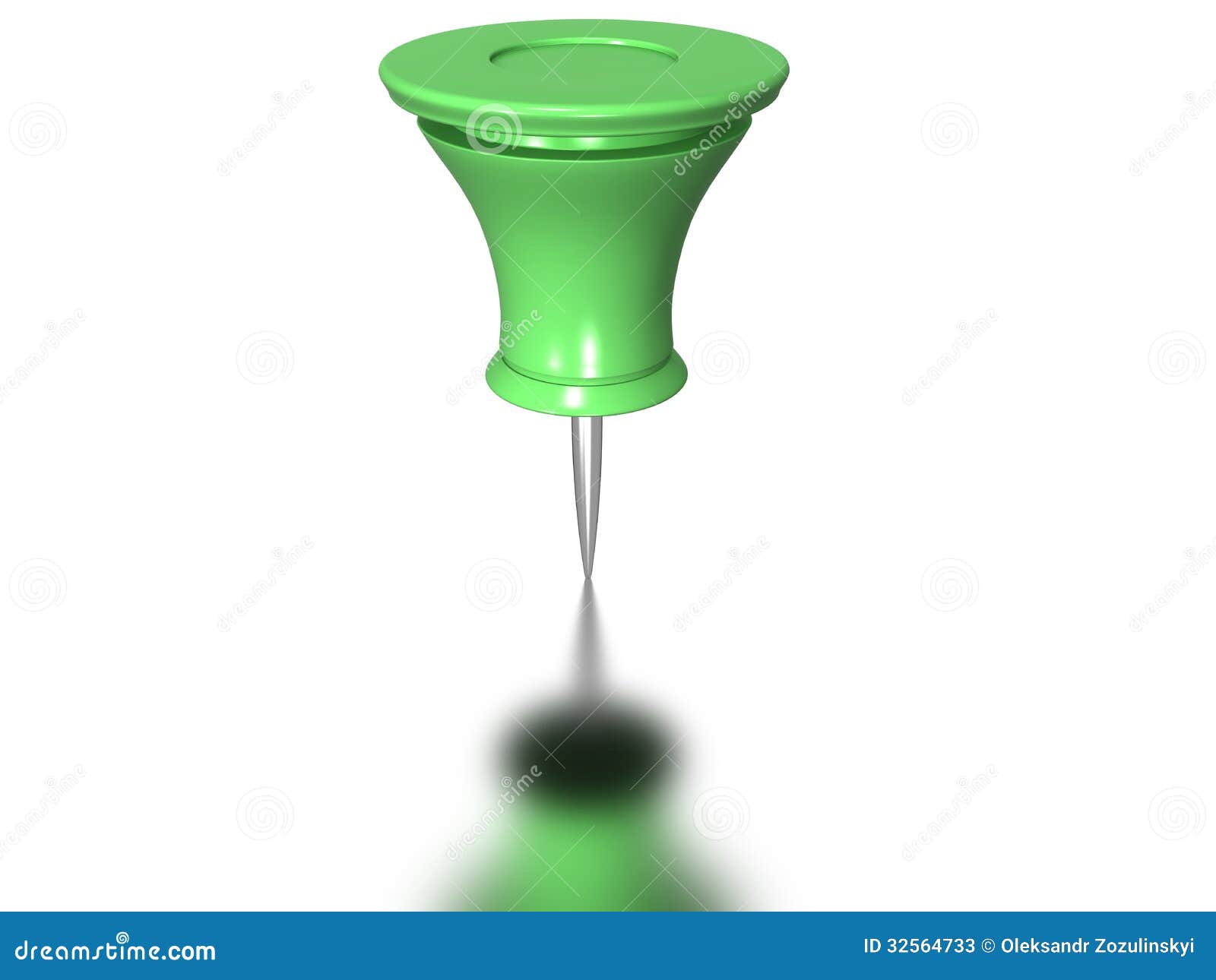 Green Pushpin, Stabbed Royalty-Free Illustration | CartoonDealer.com ...