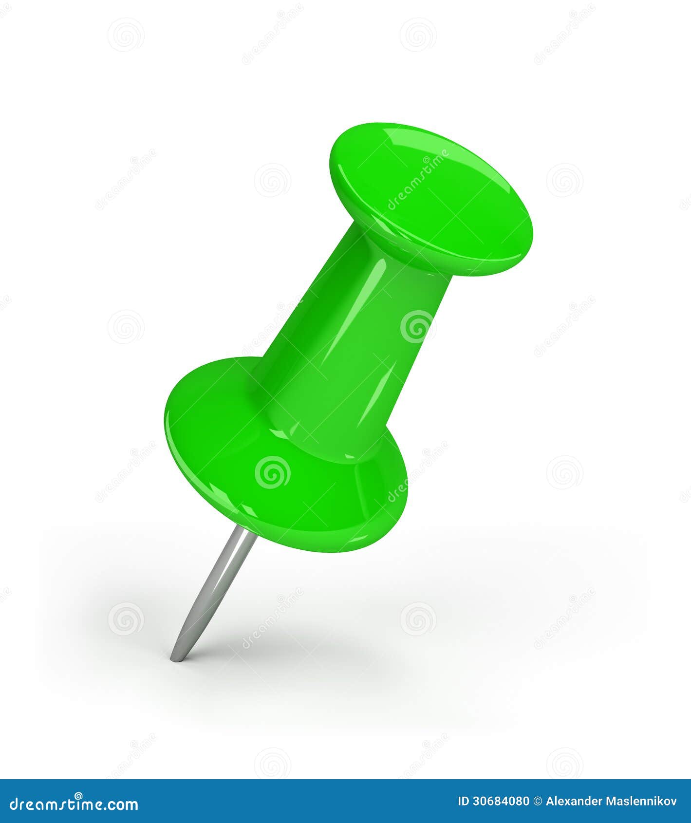 Green Pushpin, Stabbed Royalty-Free Illustration | CartoonDealer.com ...