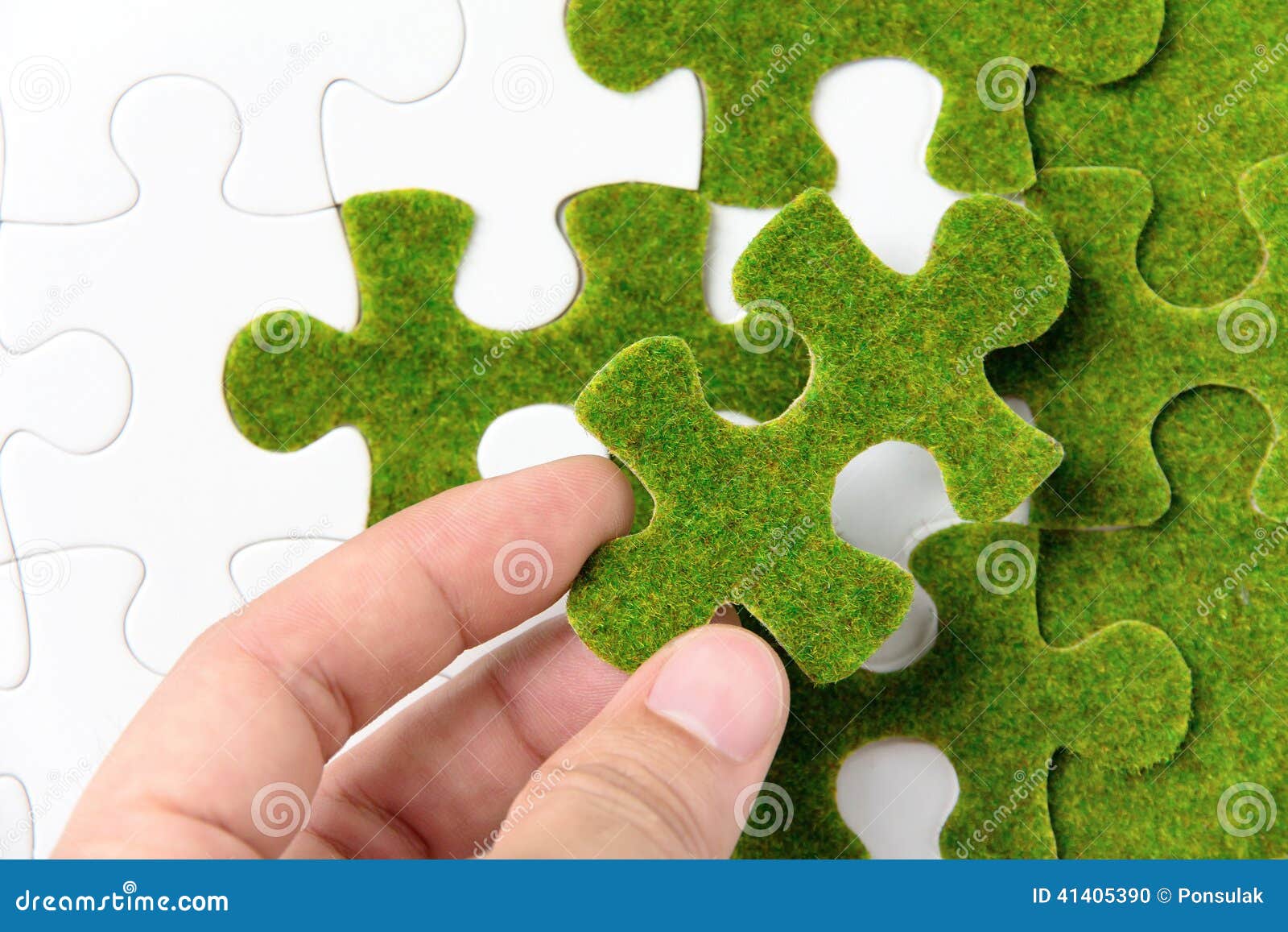 Green puzzle piece stock photo. Image of conceptual, piece - 41405390