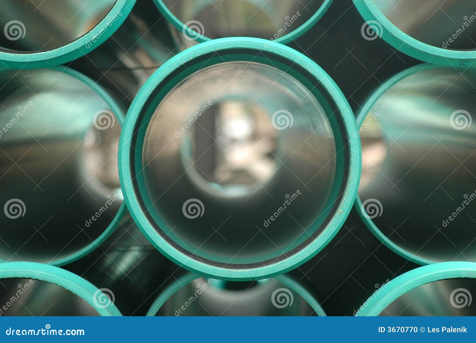 Green PVC Pipes - Front View Stock Photo - Image of tubes, green: 3670770