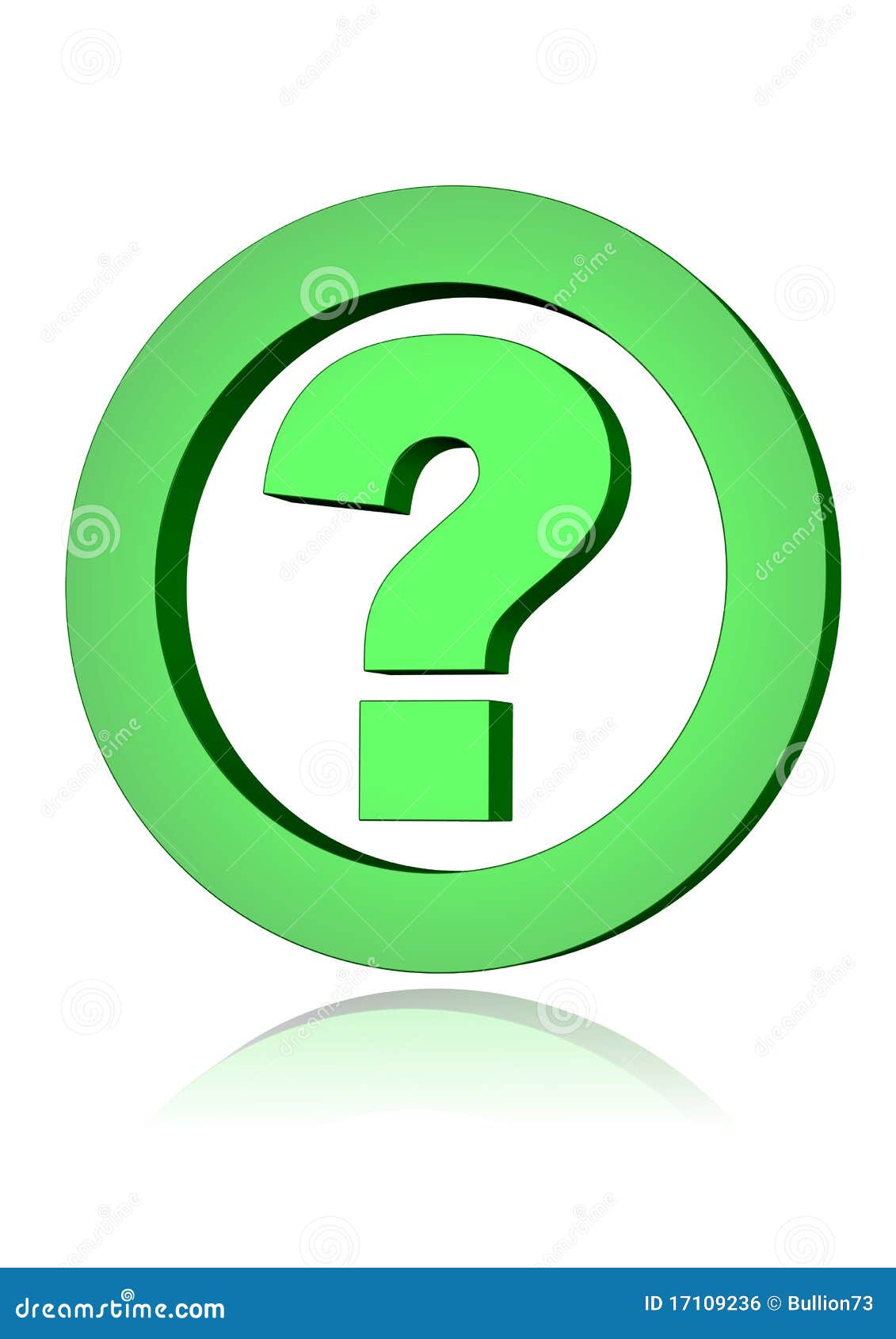 Green Question Mark Cartoon