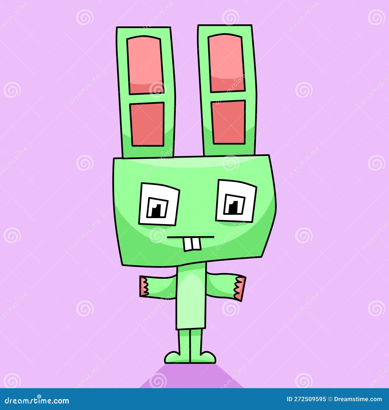 Green Rabbit Robot Talk about Science Vector Stock Vector ...
