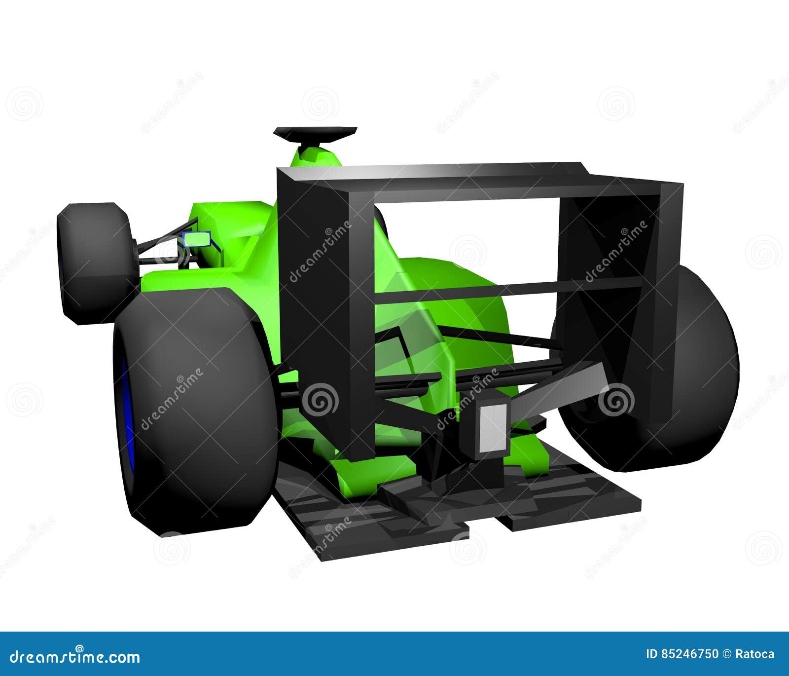 Green racing car stock illustration. Illustration of velocity - 85246750