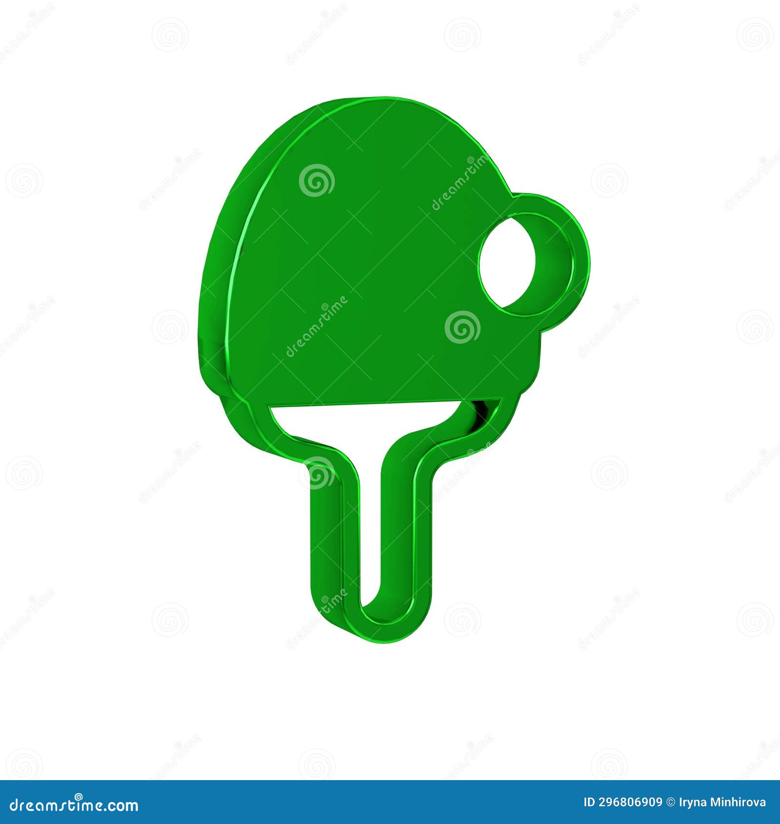 Green Racket for Playing Table Tennis Icon Isolated on Transparent ...