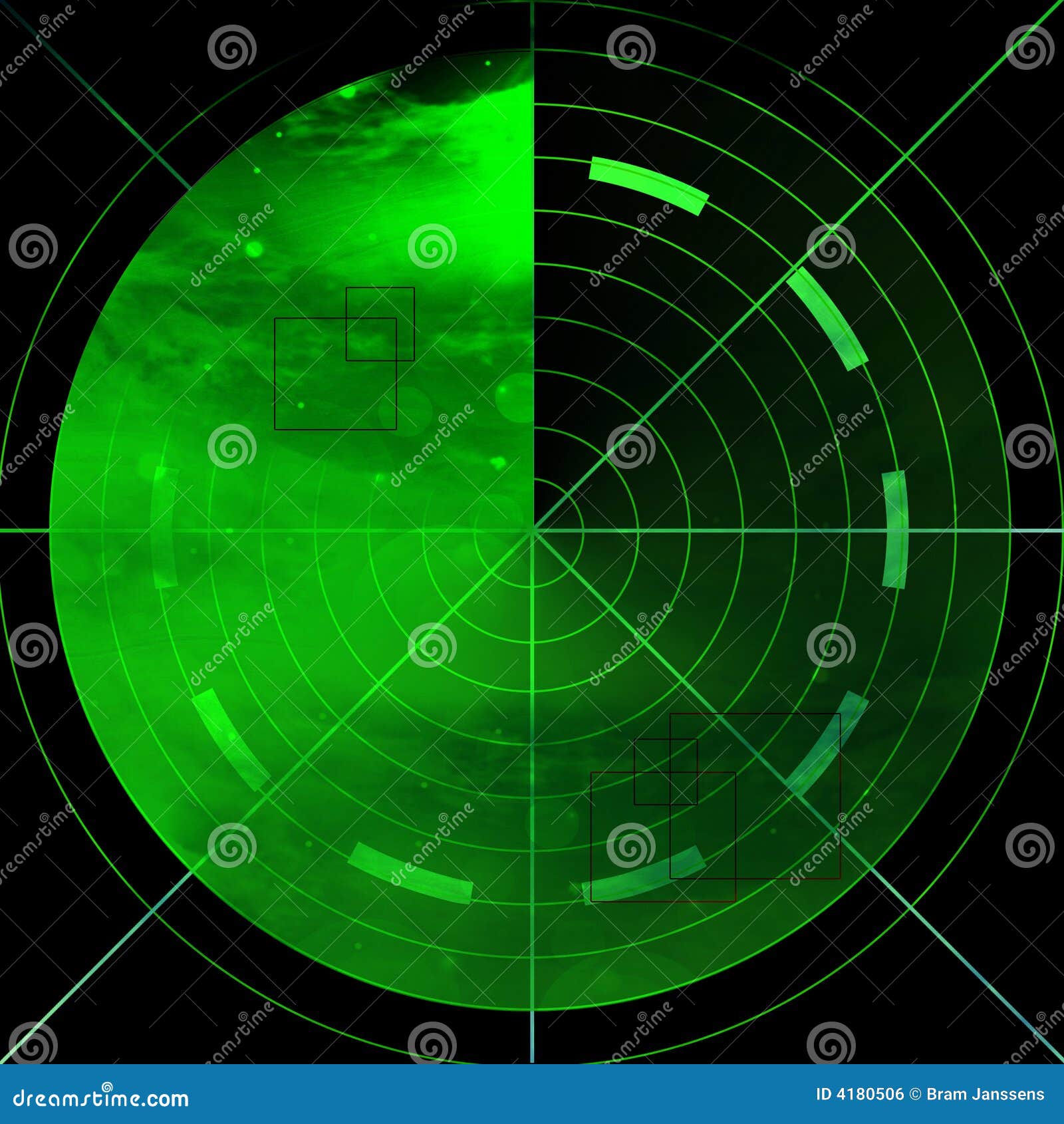 Green radar stock illustration. Illustration of system - 4180506