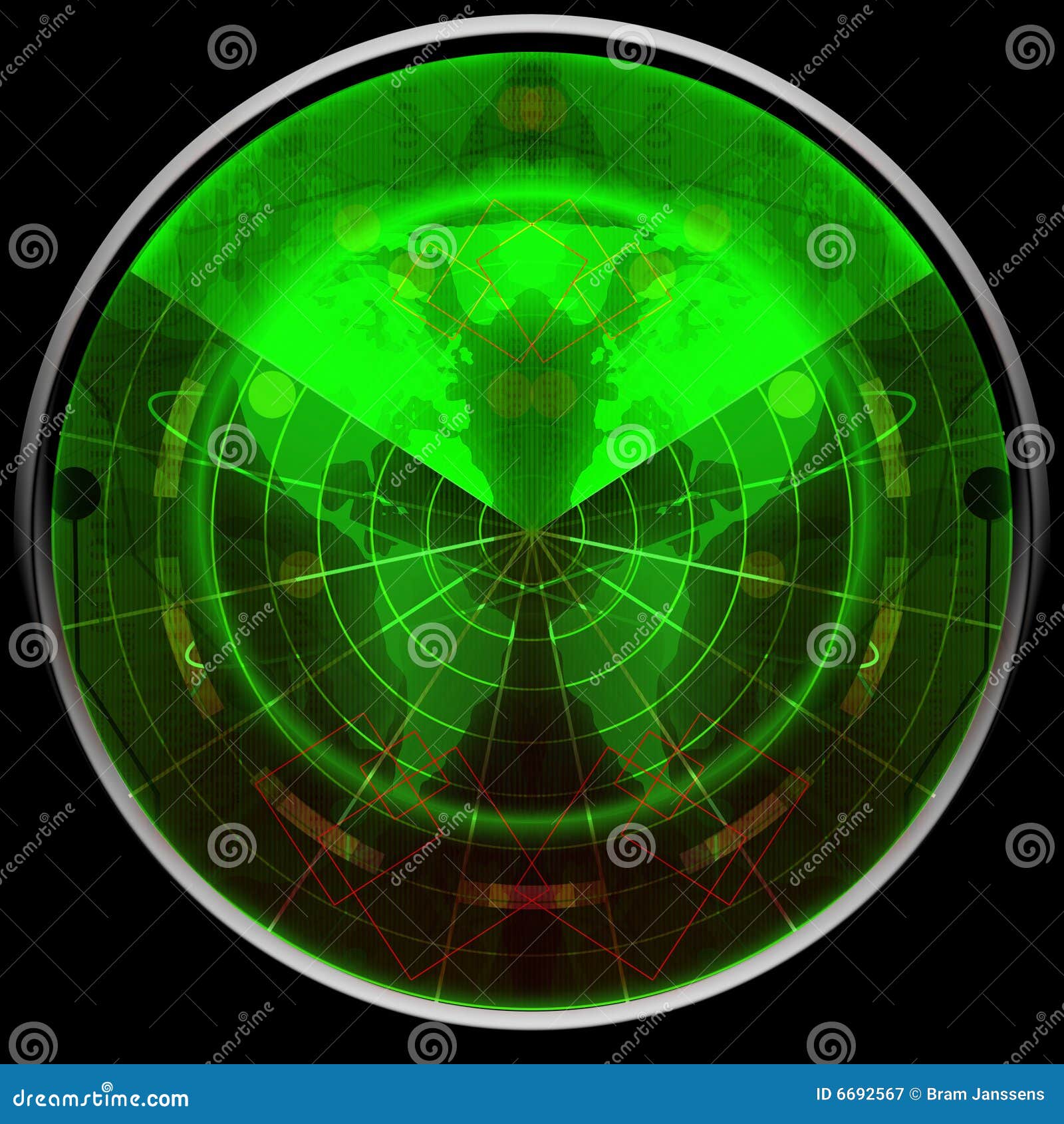 Green radar stock illustration. Illustration of sonar - 6692567
