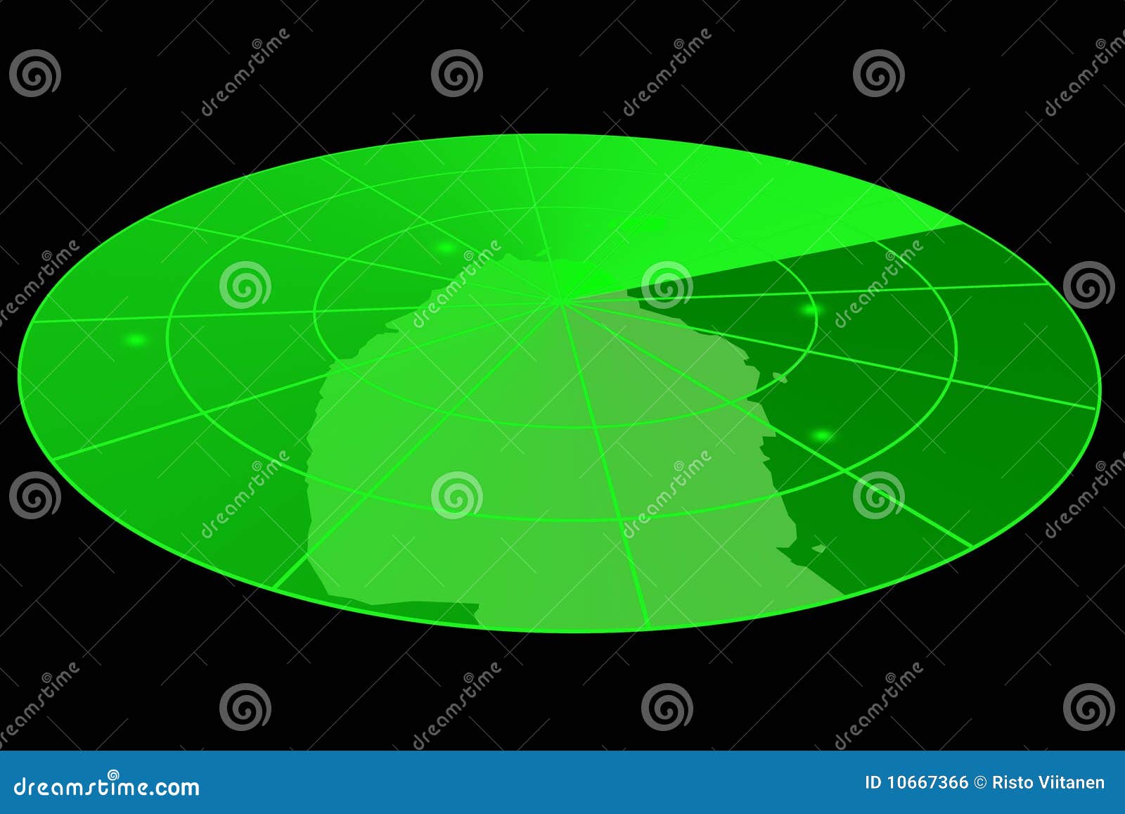Green Radar Screen, Air Traffic. Seamless Loop. Black Screen With Green ...
