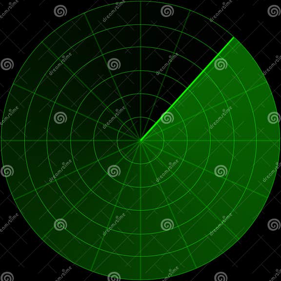 Green Radar Screen stock illustration. Illustration of screen - 309034