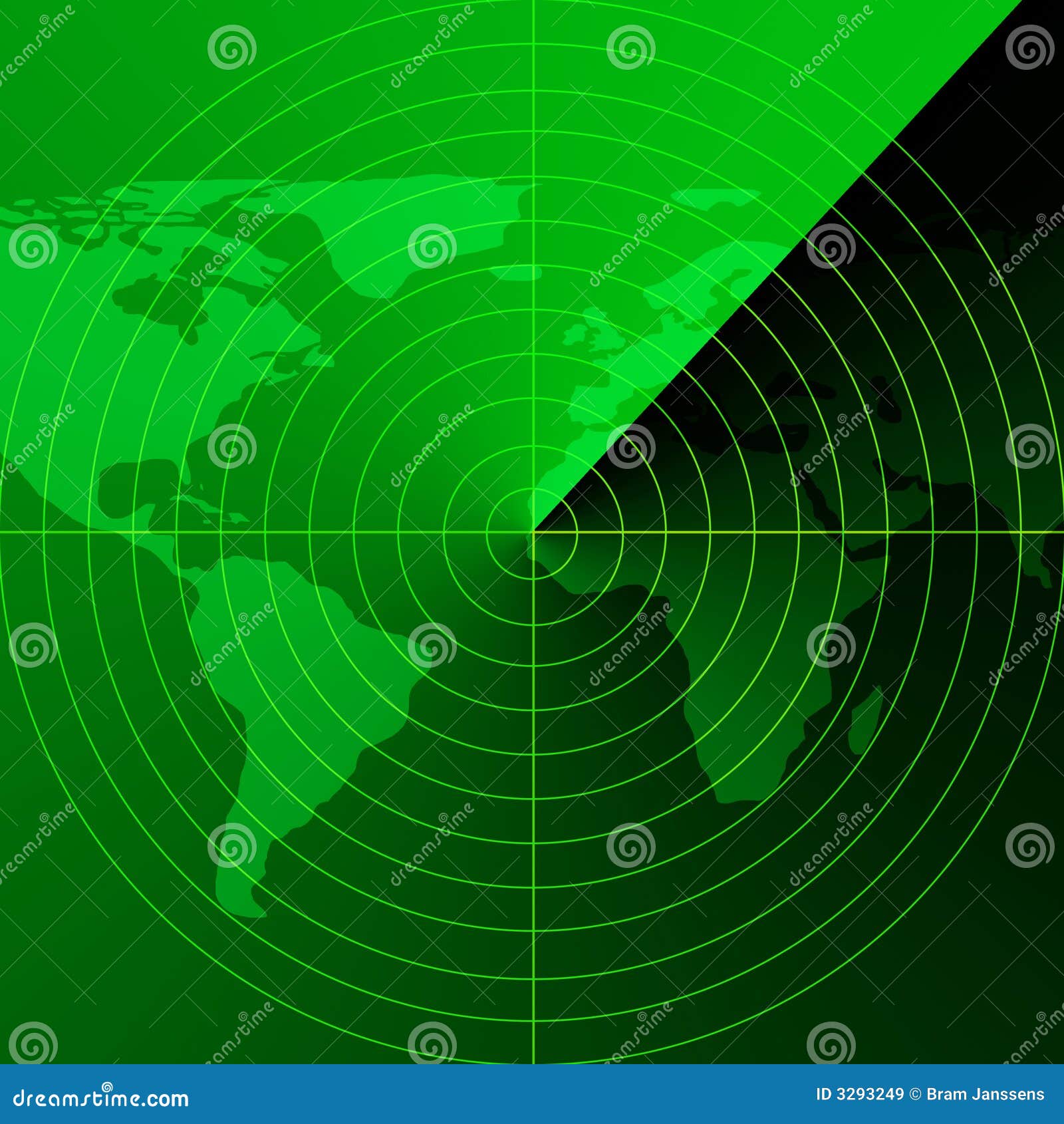 Green radar screen stock illustration. Illustration of glowing - 3293249