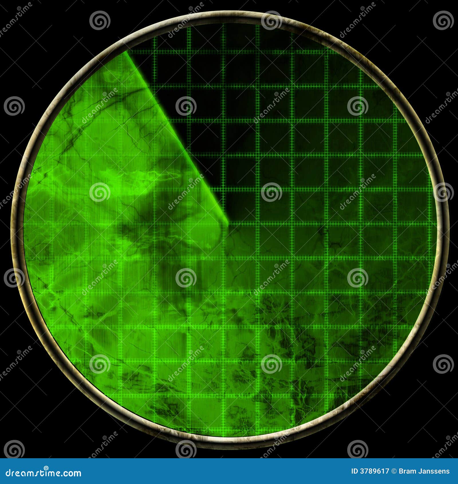 Green radar screen stock illustration. Illustration of range - 3789617