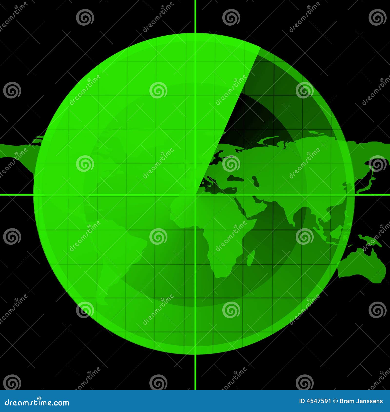 Green radar screen stock illustration. Illustration of radar - 4547591