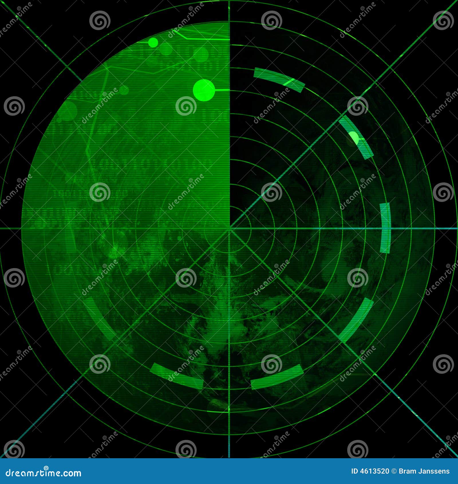 Green Radar Screen Stock Photo - Image: 4613520