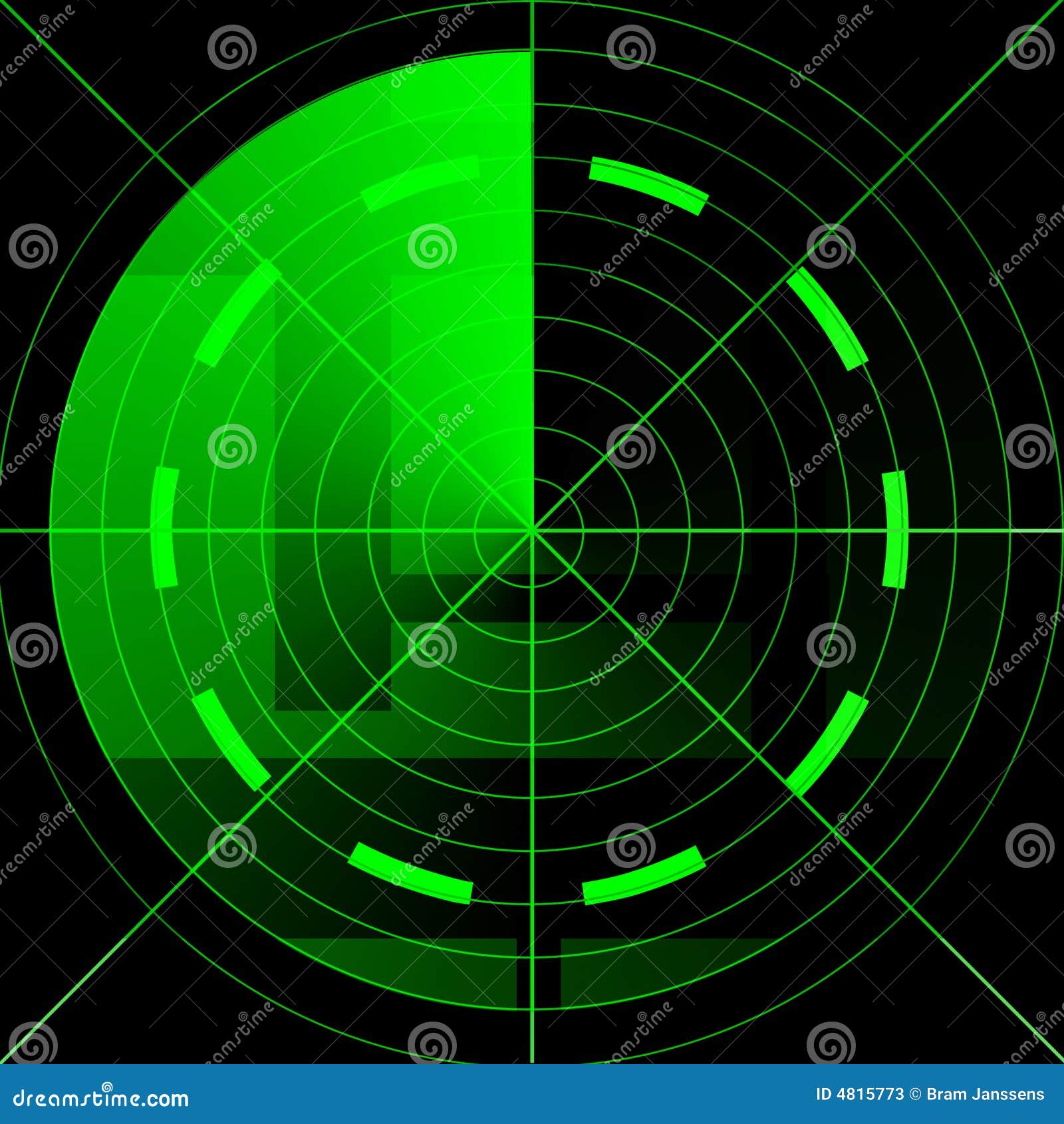 Green Radar Screen, Air Traffic. Seamless Loop. Black Screen With Green ...