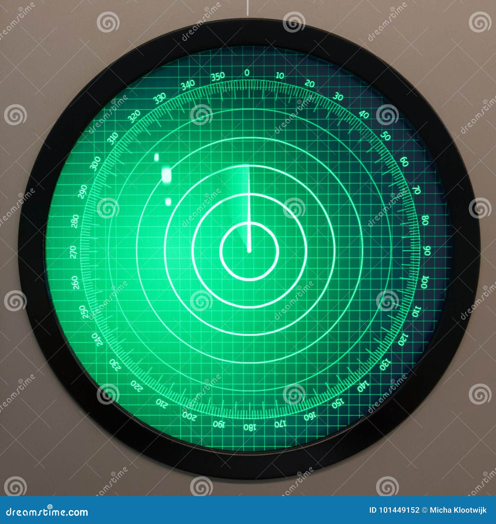 Green Radar Screen with Dots Stock Photo - Image of scientific, target ...