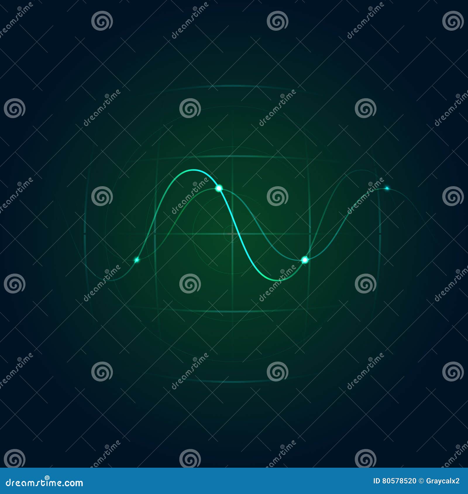 Sine Wave And Sawtooth Signal On The Oscilloscope. The Voltage Waveform ...