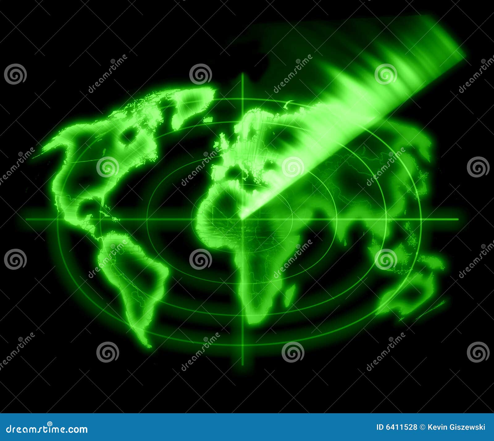 Green Radar Sweep stock illustration. Illustration of force - 6411528