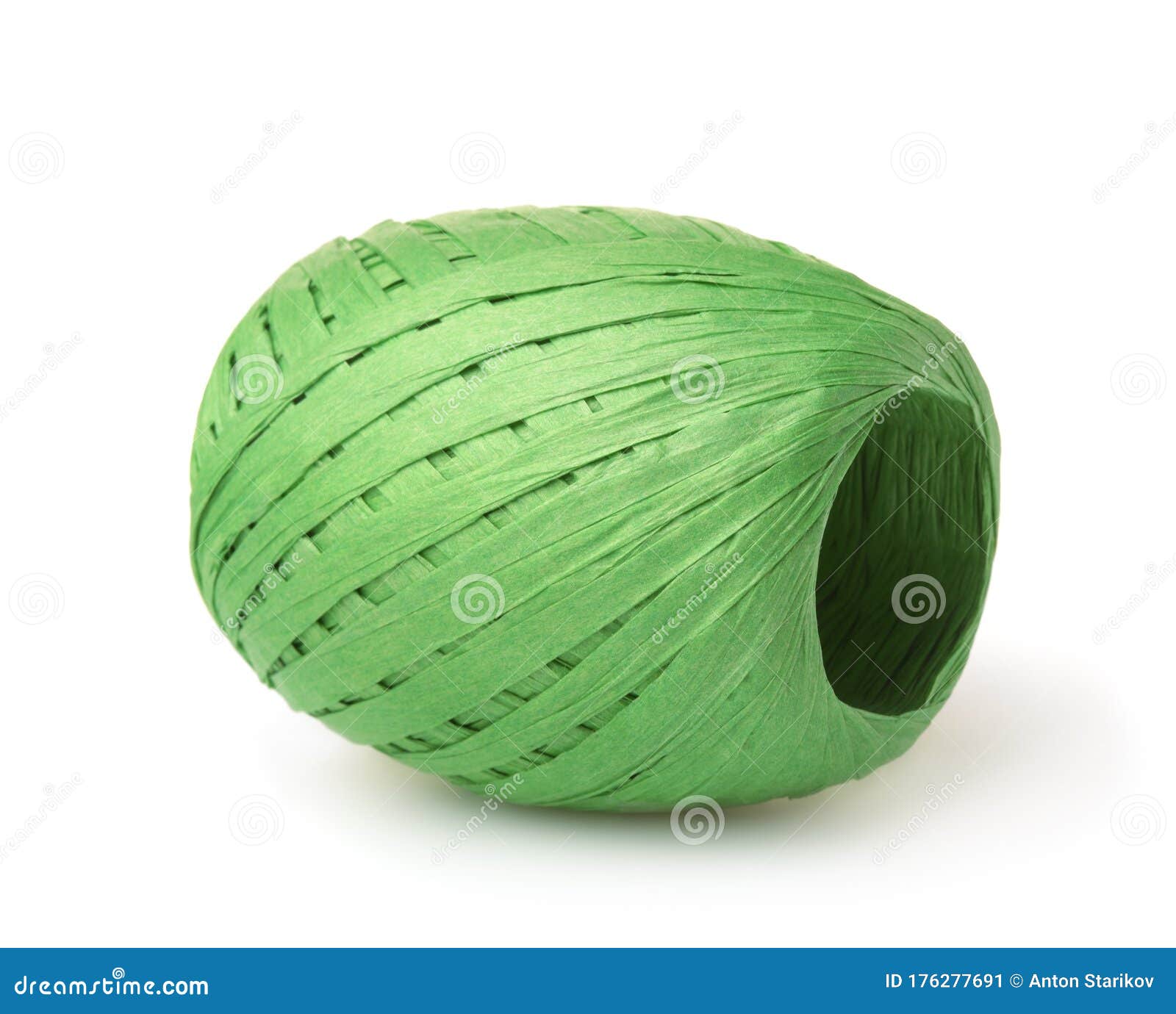Green Raffia Paper Ribbon Roll Stock Image - Image of natural, pattern ...